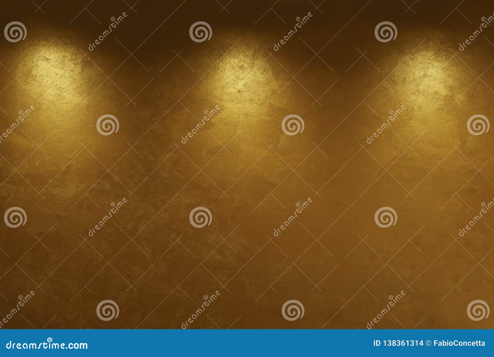 Abstract Gold Background with Three Light Points Stock Photo - Image of ...
