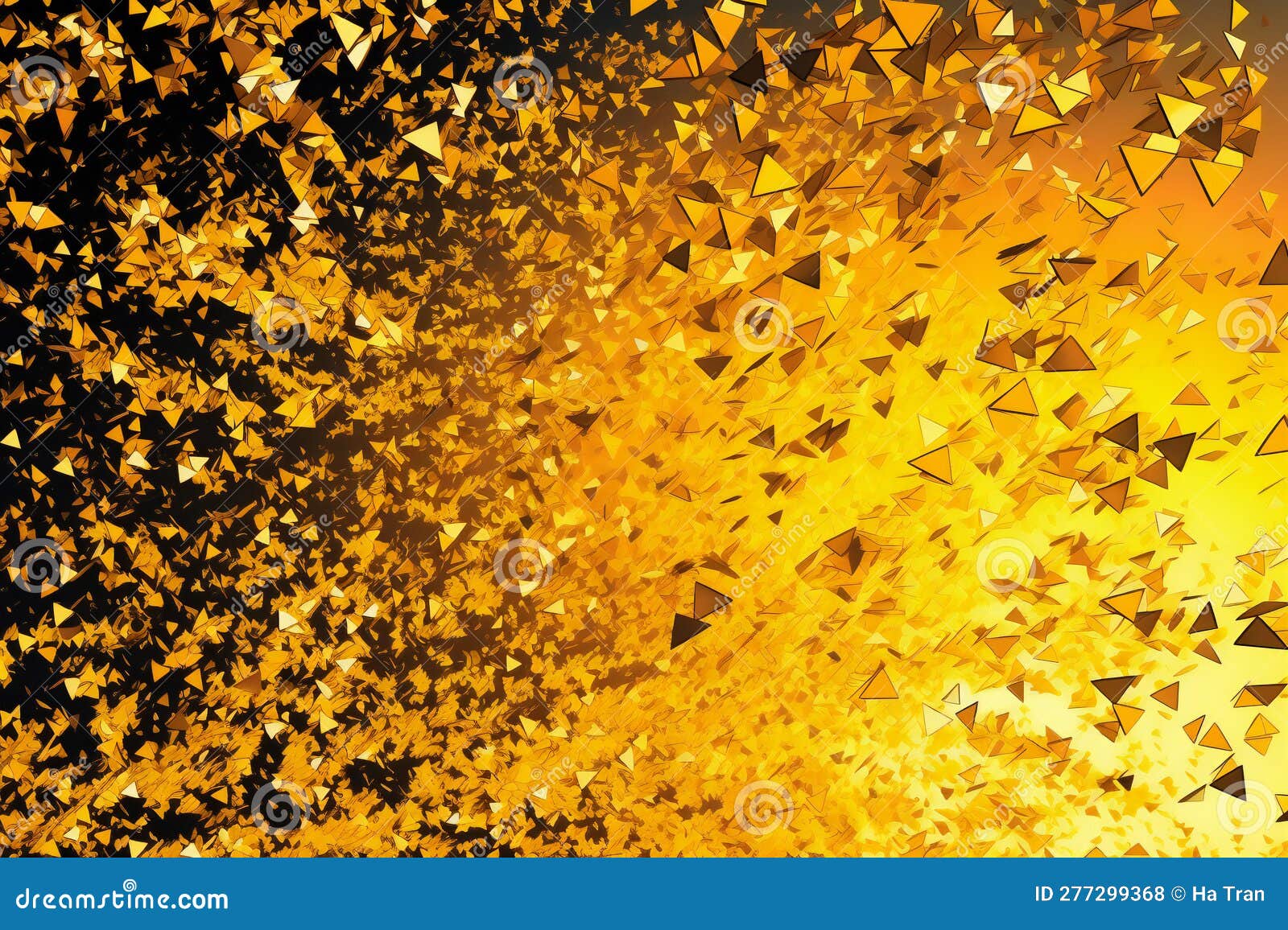 Abstract Gold Background with Triangles, Illustration, Gradient Mesh ...