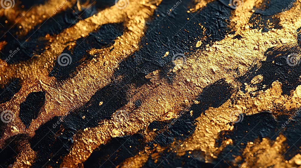 Abstract Gold and Black Textured Background Stock Illustration ...