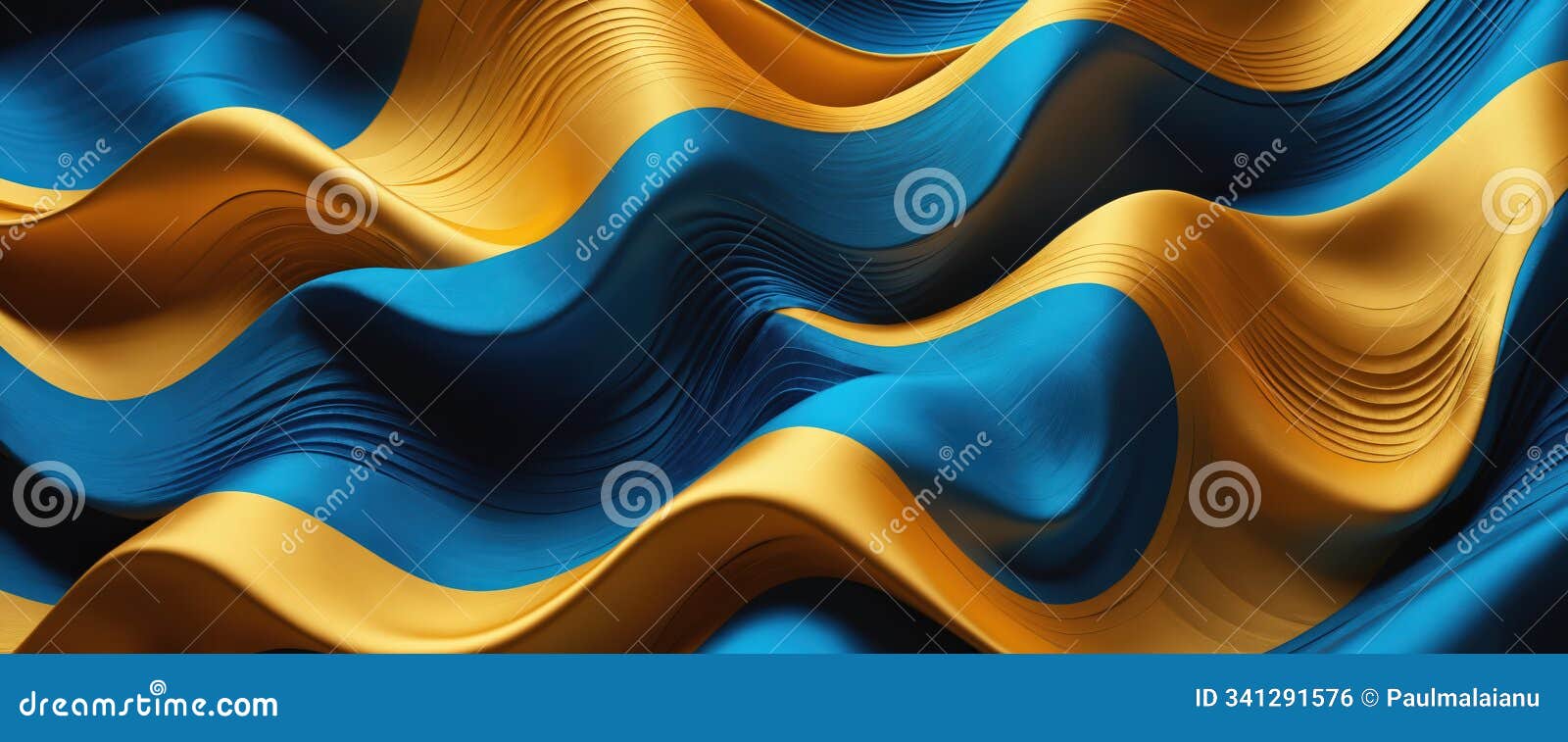Abstract Gold and Blue Gradient Silk Fabric Background. Stock ...
