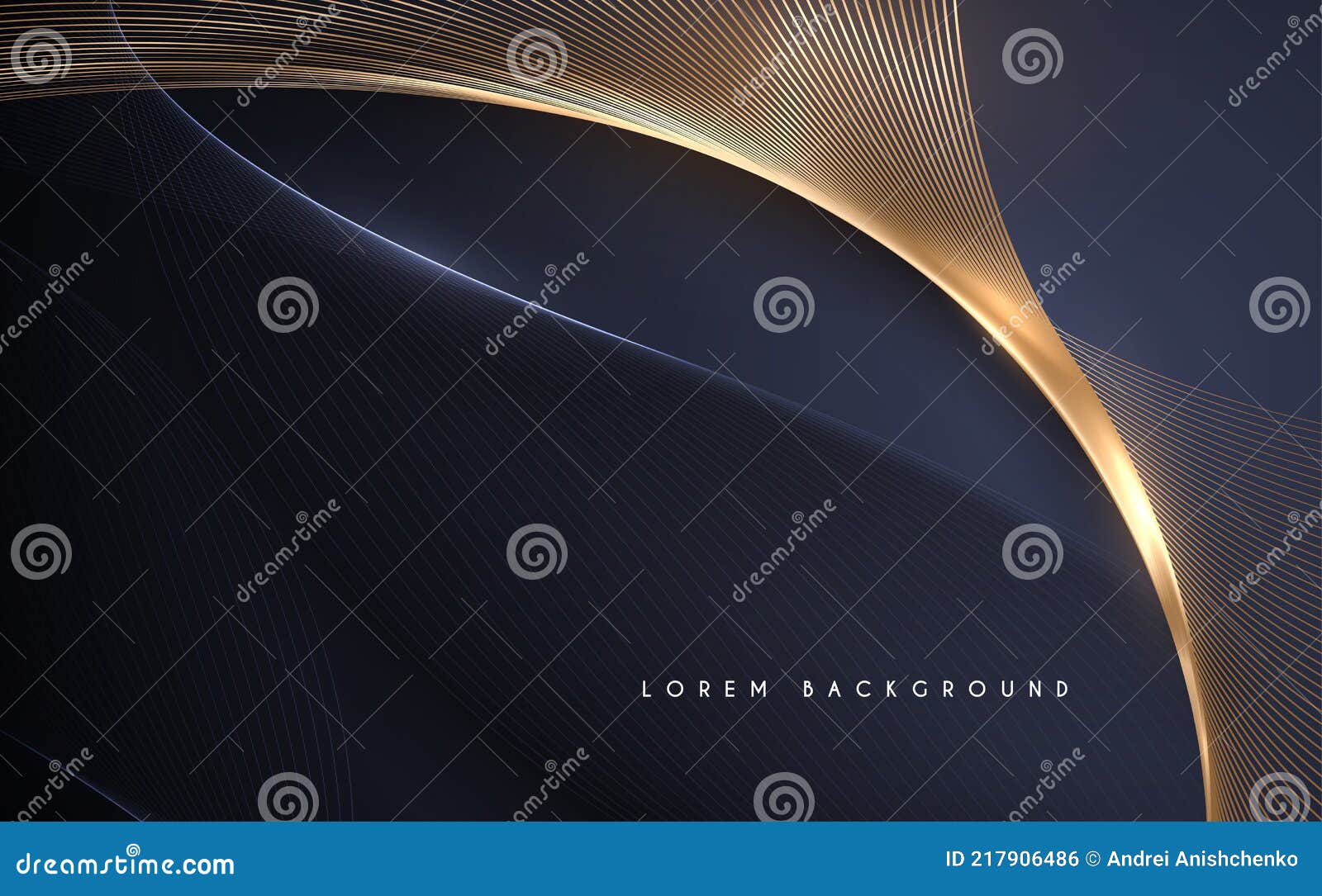 Abstract Gold and Blue Lines Background Stock Vector - Illustration of ...