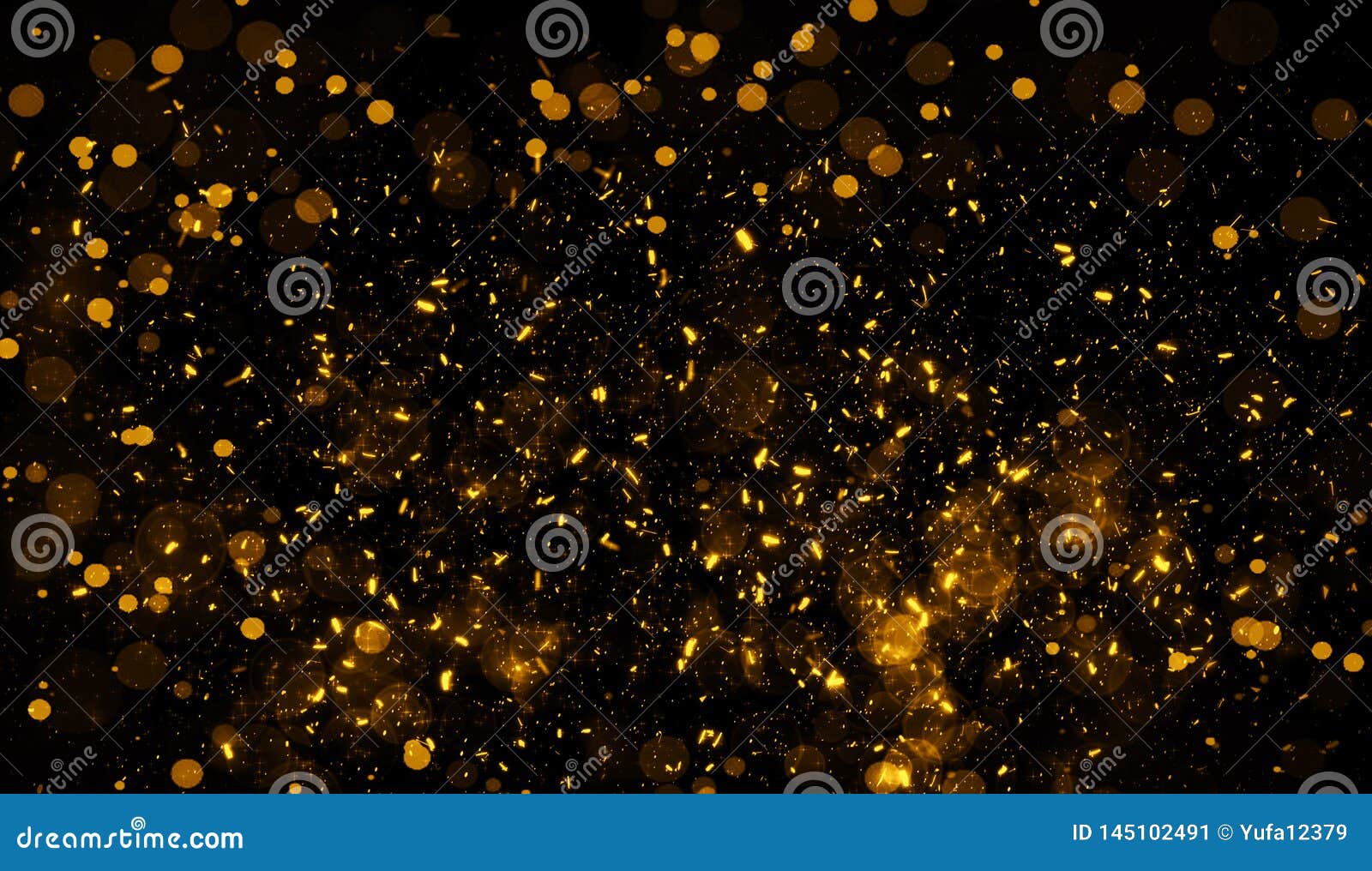 Abstract Gold Bokeh for Background. Glitters Light Texture Overlays ...