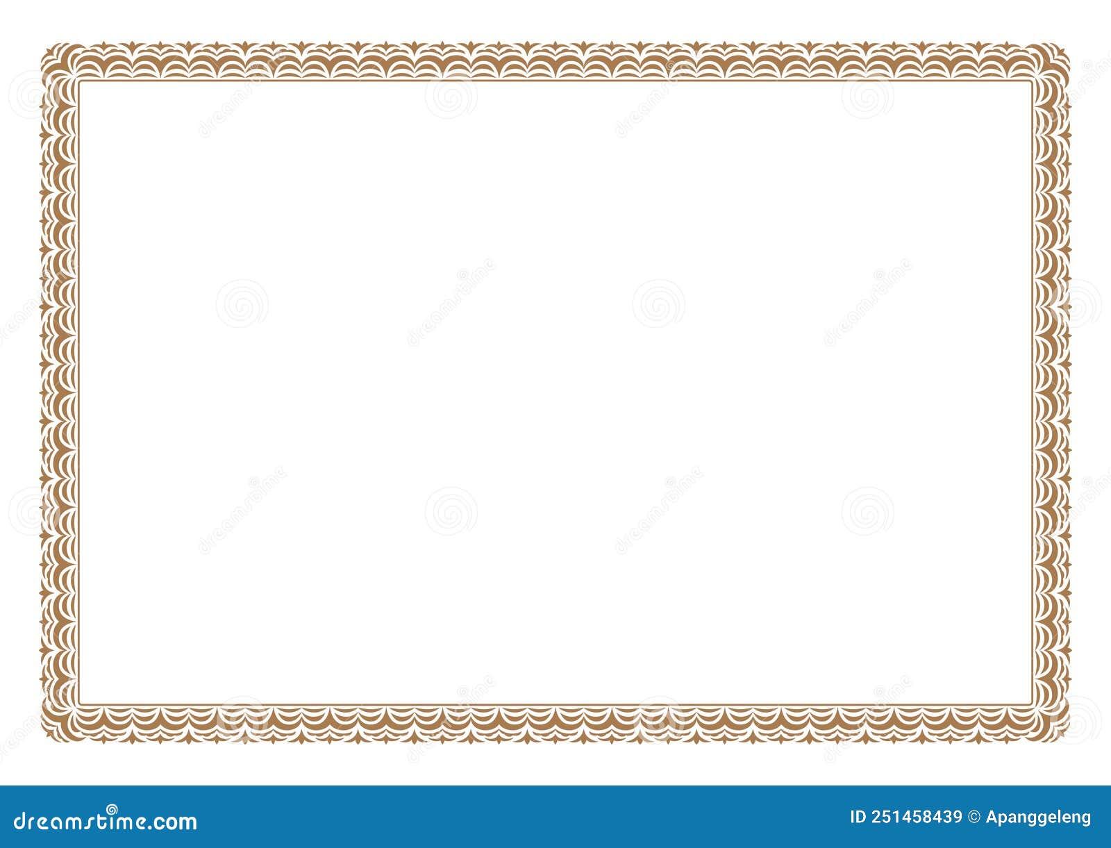 Abstract Gold Border for Certificate Leaf Style Stock Vector ...