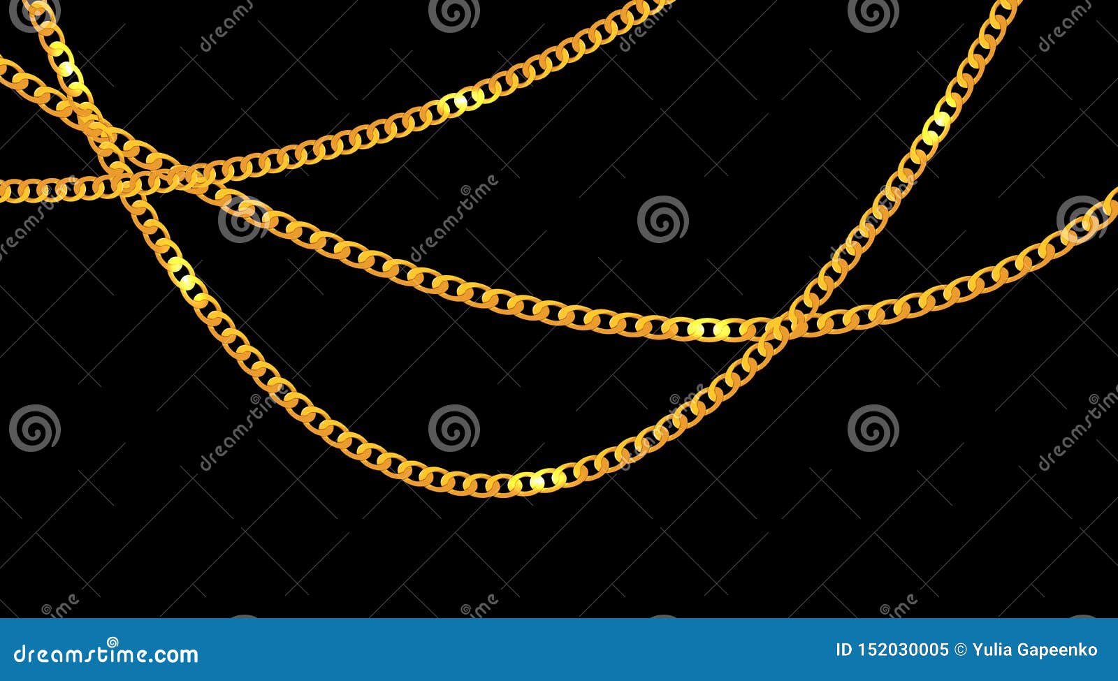 Abstract Gold Chain Background Vector Illustration Stock Vector ...
