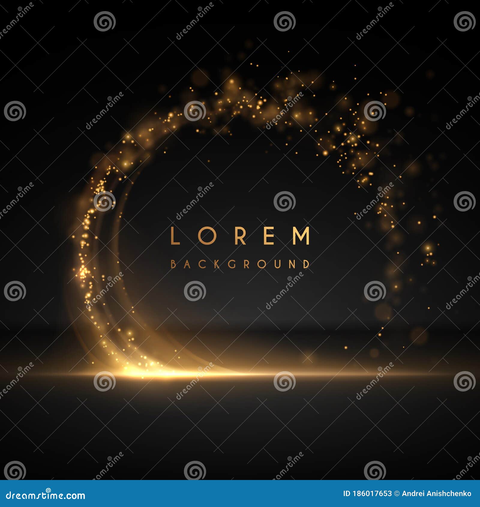 Abstract Gold Circle Light Background Stock Vector - Illustration of ...