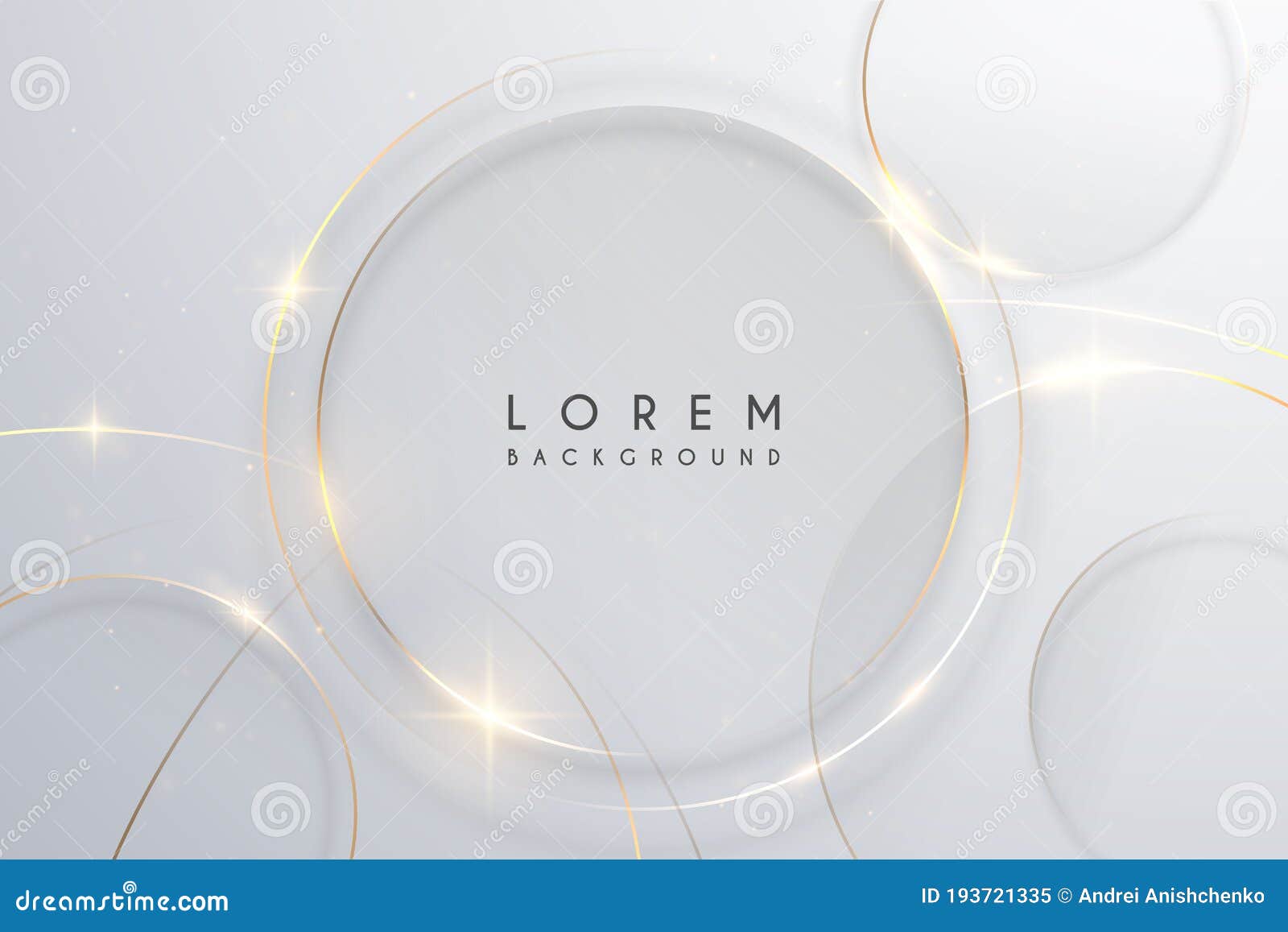 Abstract Gold Circle Lines on White Background Stock Vector ...