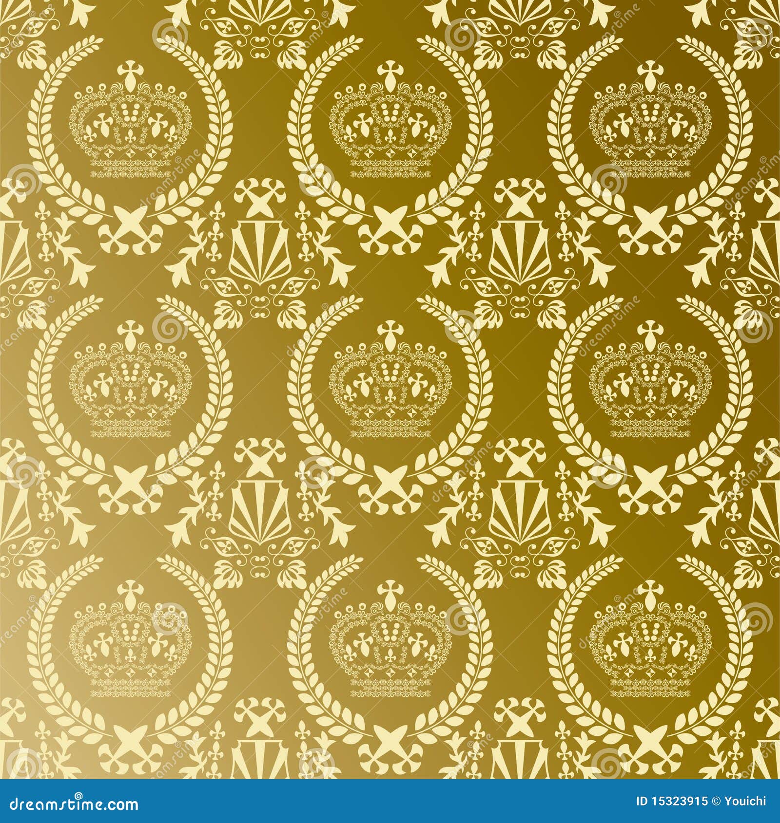 Abstract Gold Crown Pattern Stock Vector - Illustration of background ...