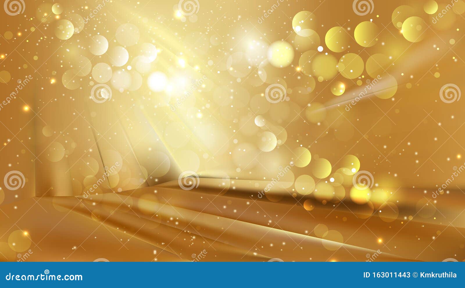 Abstract Gold Defocused Lights Background Stock Vector - Illustration ...