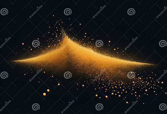 Abstract Gold Dots on Black Background Stock Illustration ...
