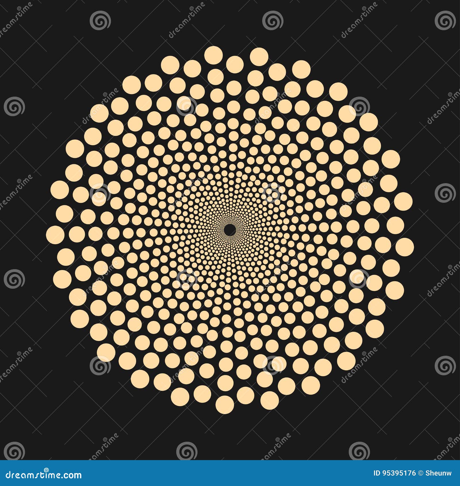 Abstract Gold Dotted Shape - Design Element. Stock Vector ...