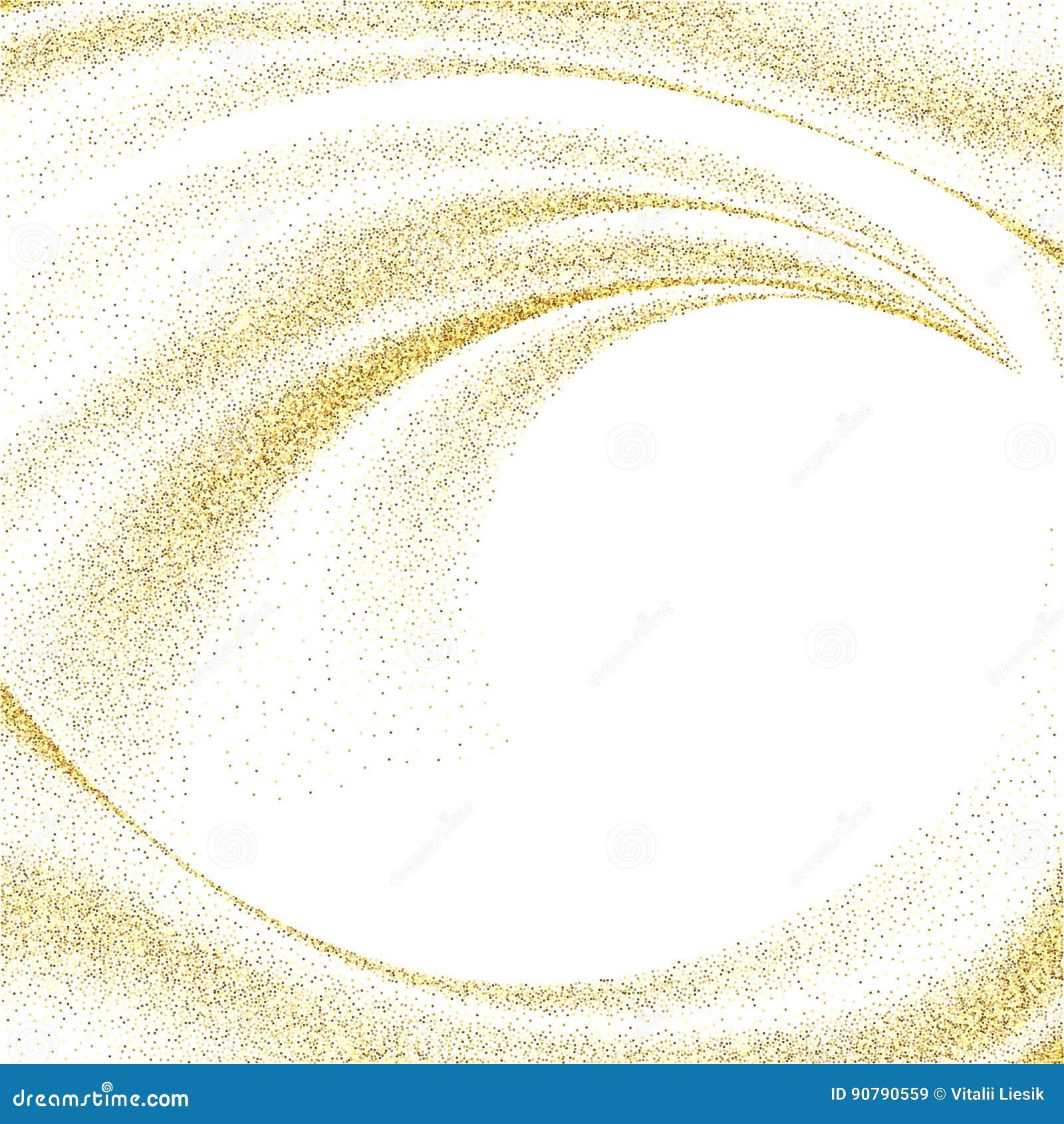 Abstract Gold Dust Glitter Star Wave Background, Design Template EPS10 ...