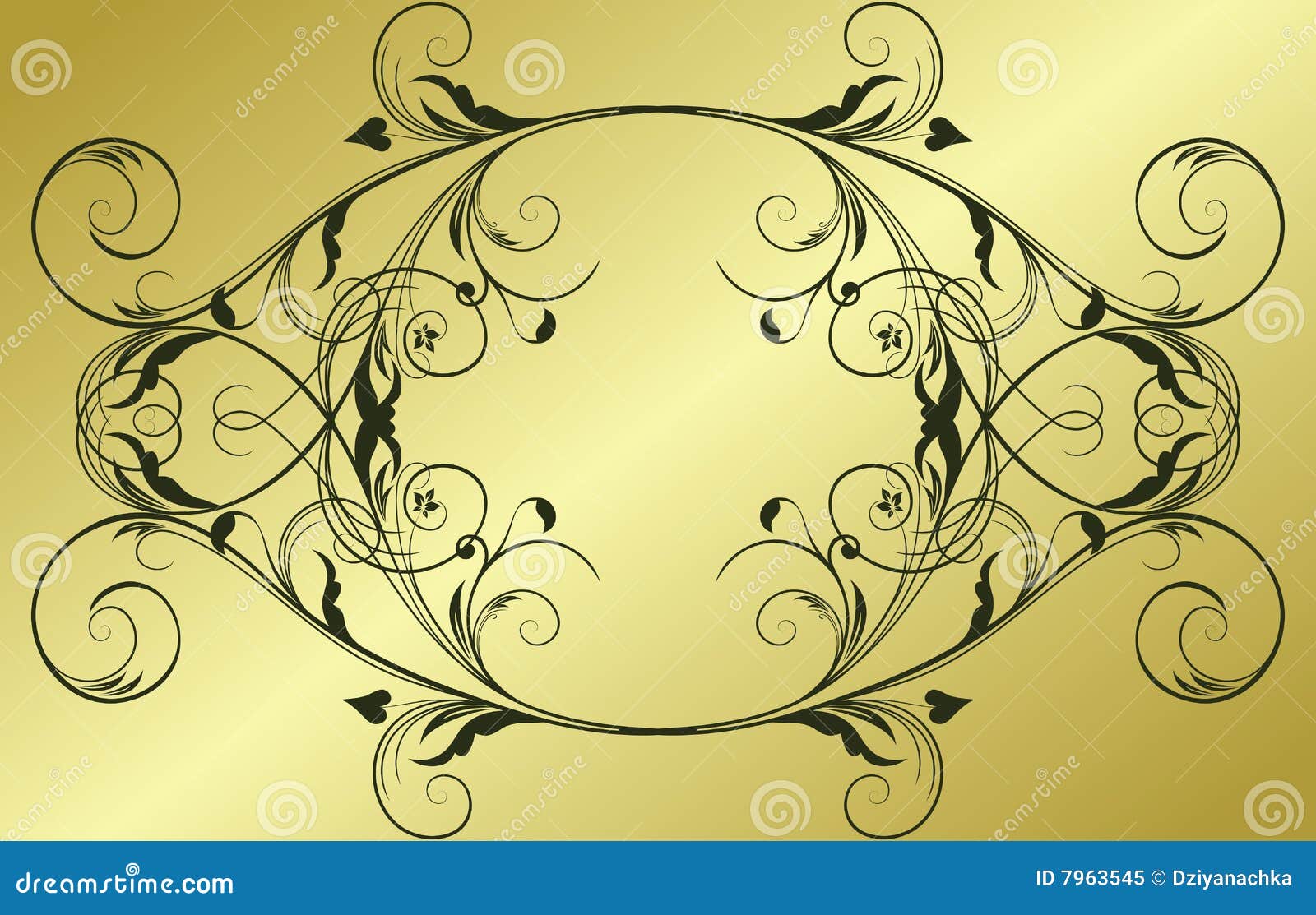 Abstract gold frame stock vector. Illustration of backdrop - 7963545