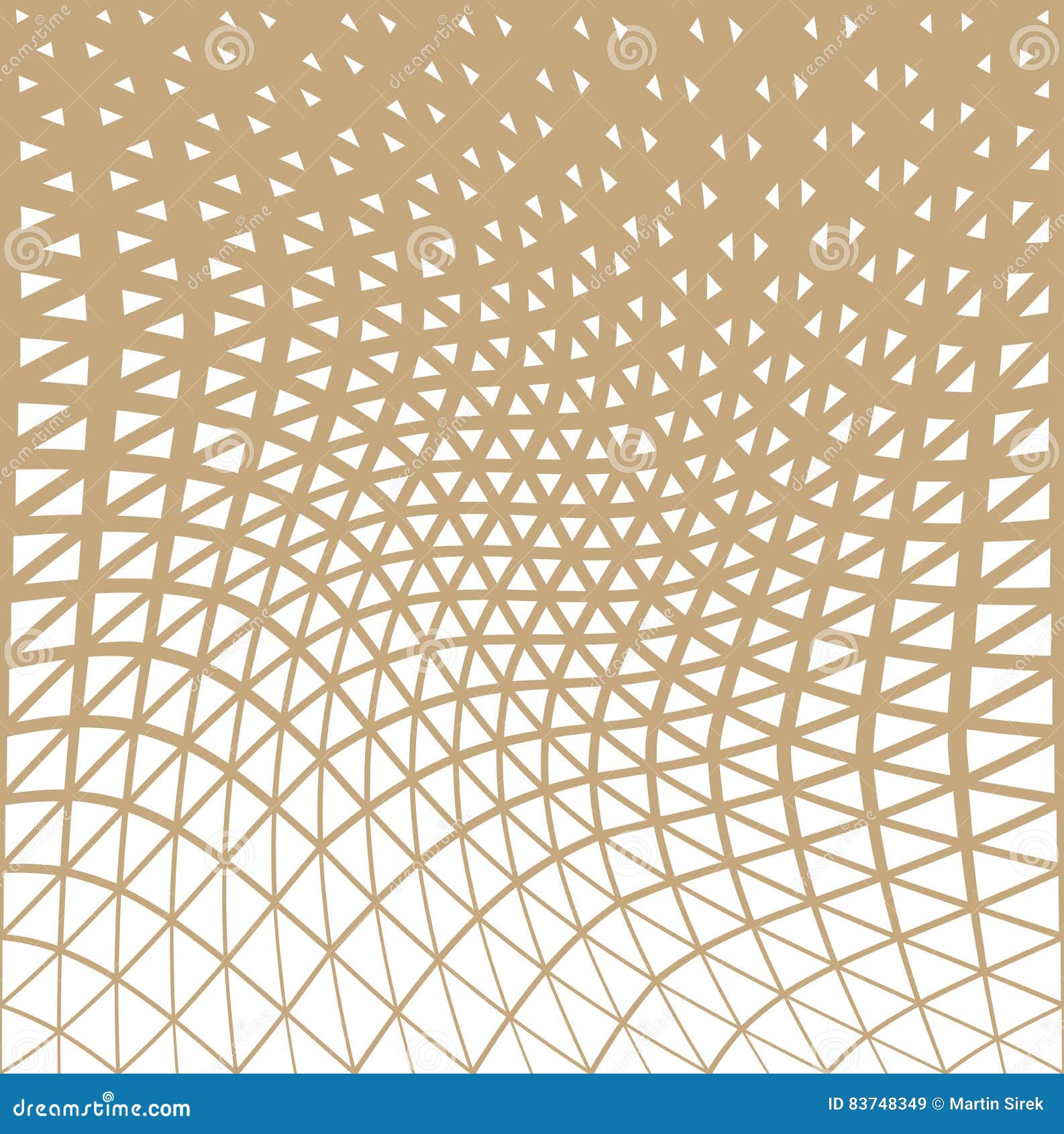Abstract Gold Geometric Triangle Design Halftone Pattern Stock Vector ...