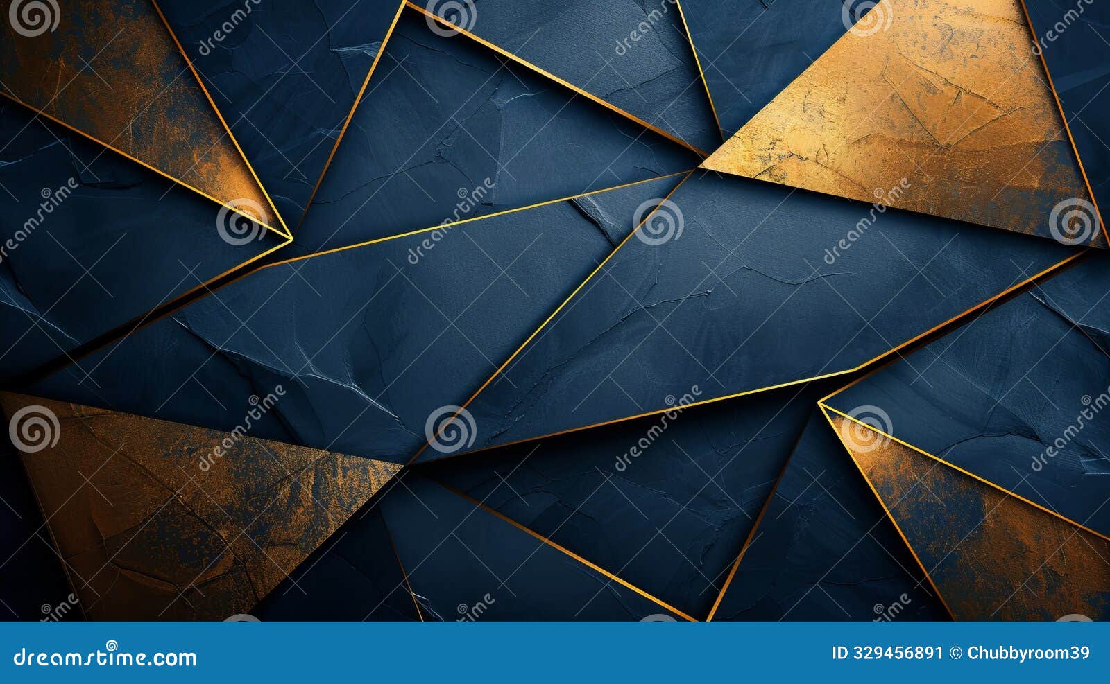 Abstract Gold Geometry Lines on Blue Background for Wallpaper Stock ...