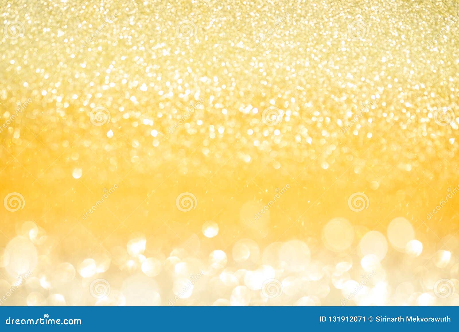 Abstract Gold Glitter Bokeh Lights with Soft Light Background Stock ...