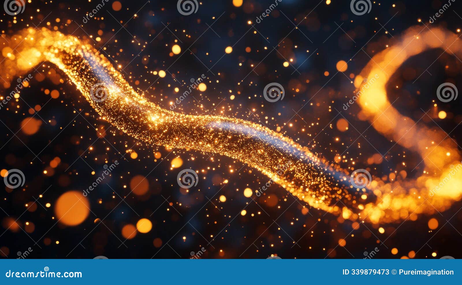 Glitter Stream Of Sparkles. Stars Dust Wave Abstract Background. Vector ...