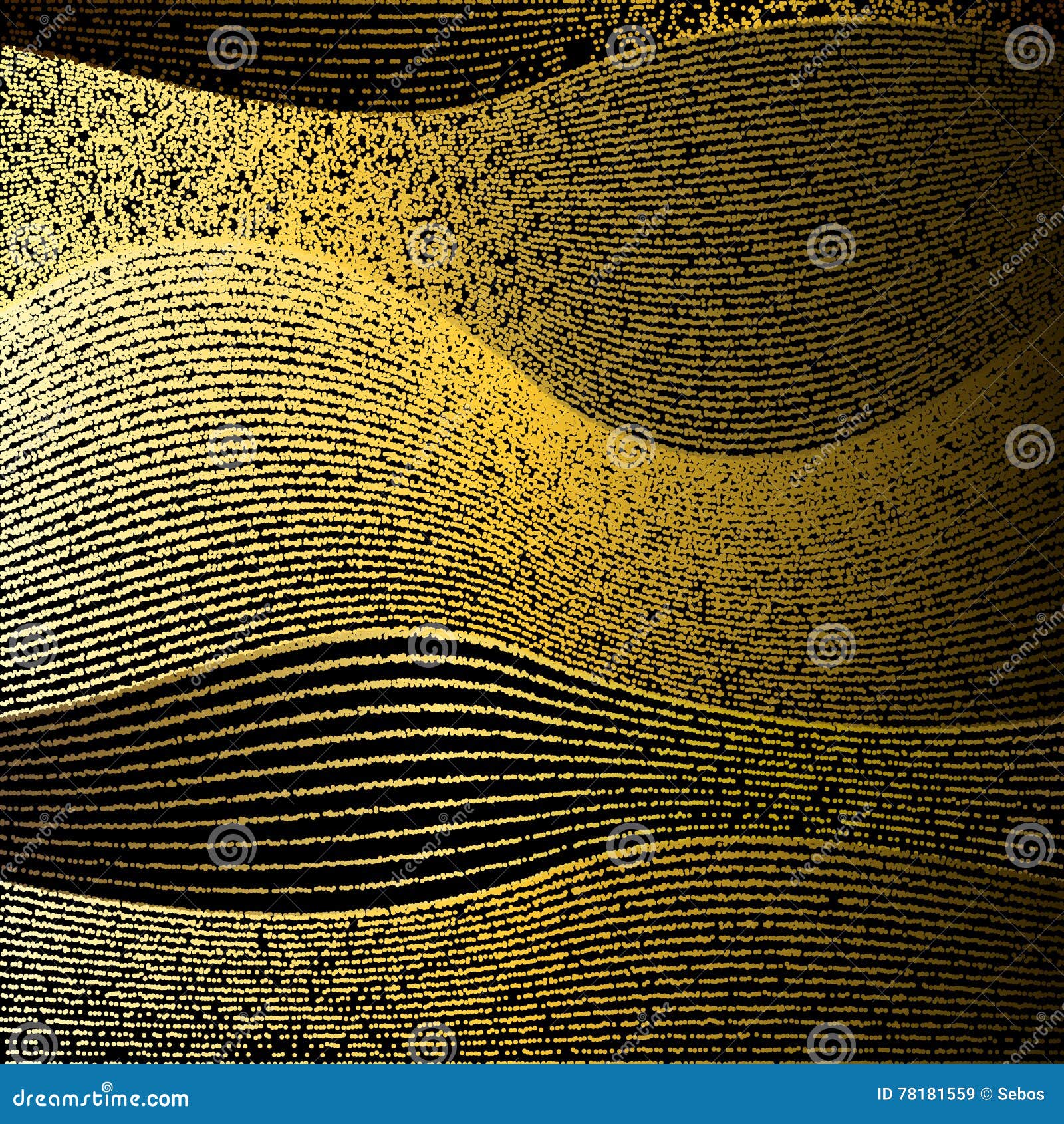 Abstract Gold Glitter Wave Vector Background Stock Vector ...