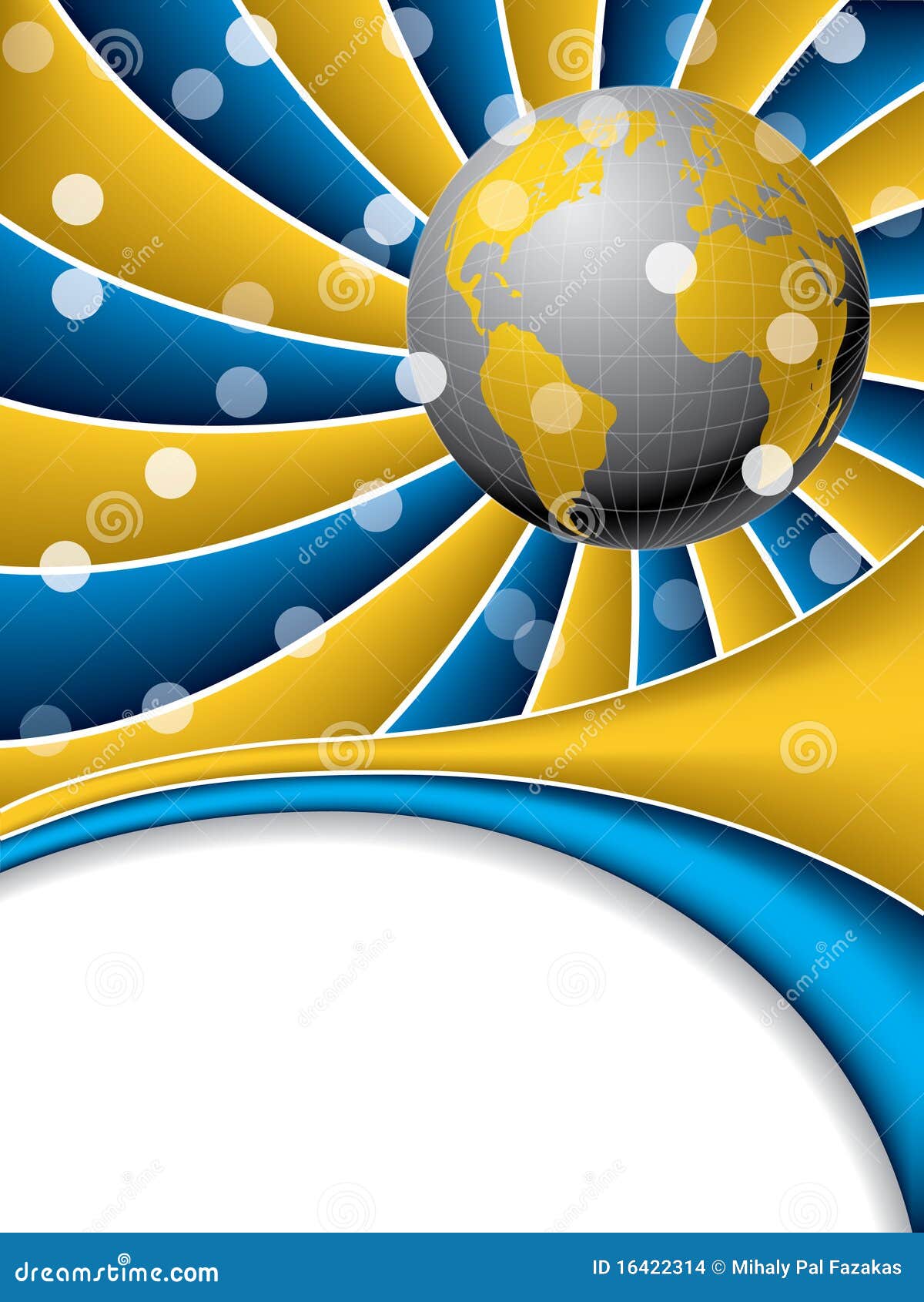 Abstract Gold Globe Brochure Stock Vector - Illustration of ...