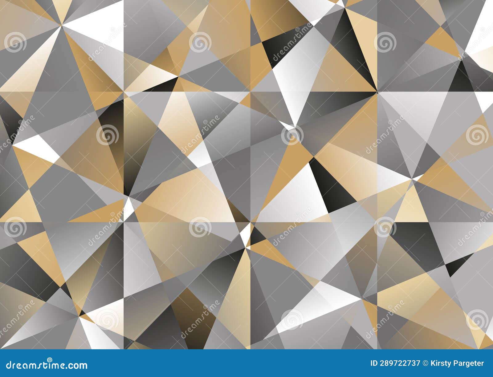 Abstract Gold and Grey Low Poly Design Background Stock Illustration ...