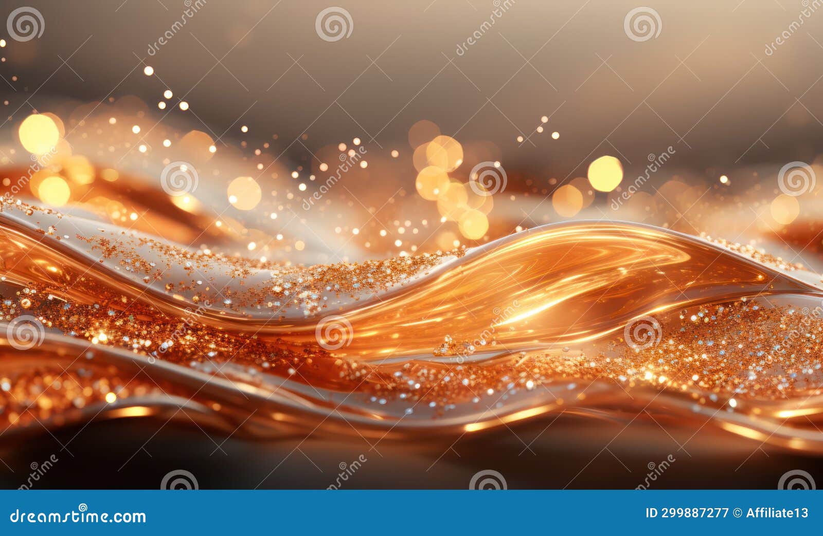Abstract Golden Glimmering Background, Photos, in the Style of Flowing ...
