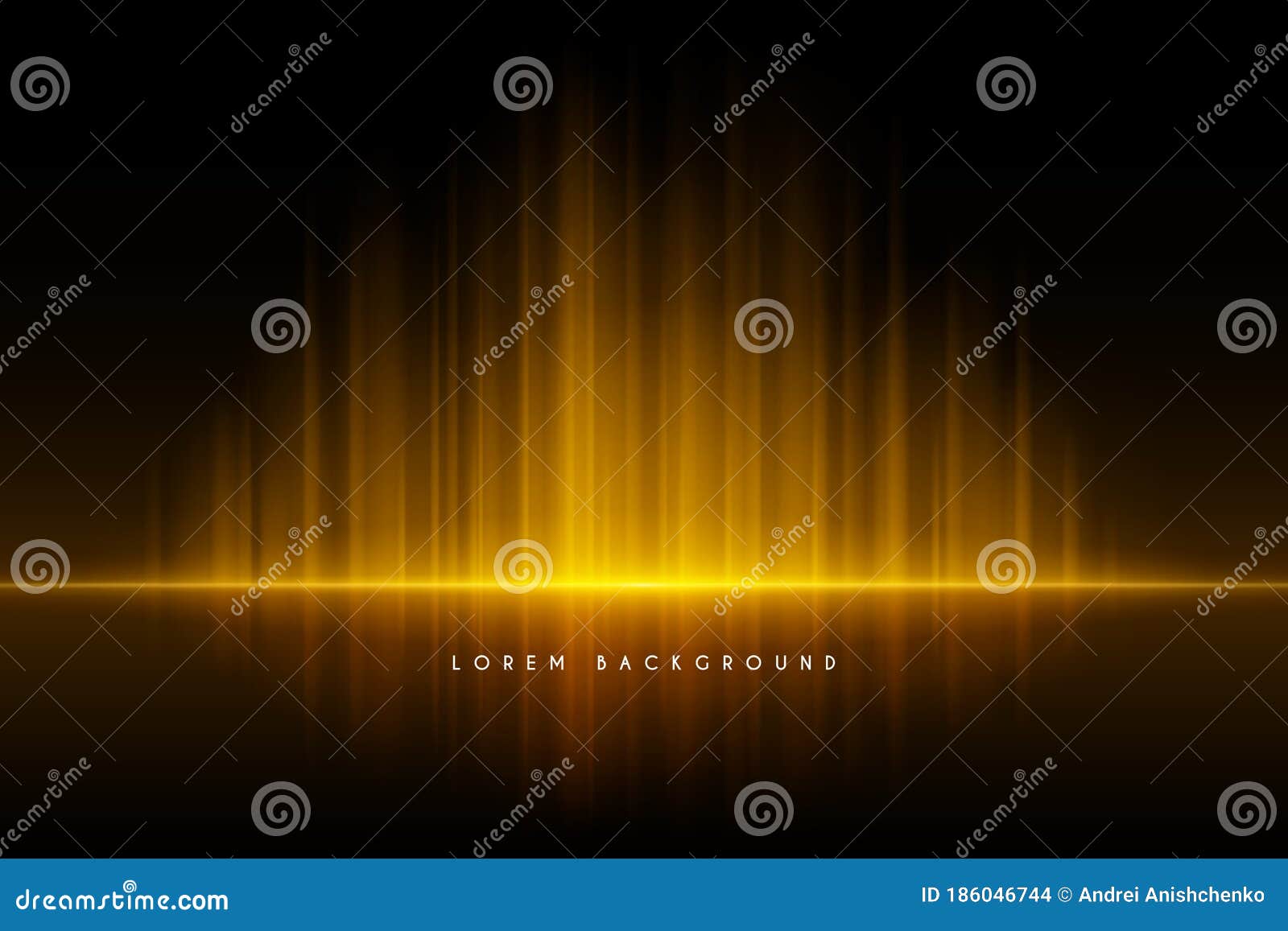 Abstract Gold Lights with Reflection Background Stock Vector ...