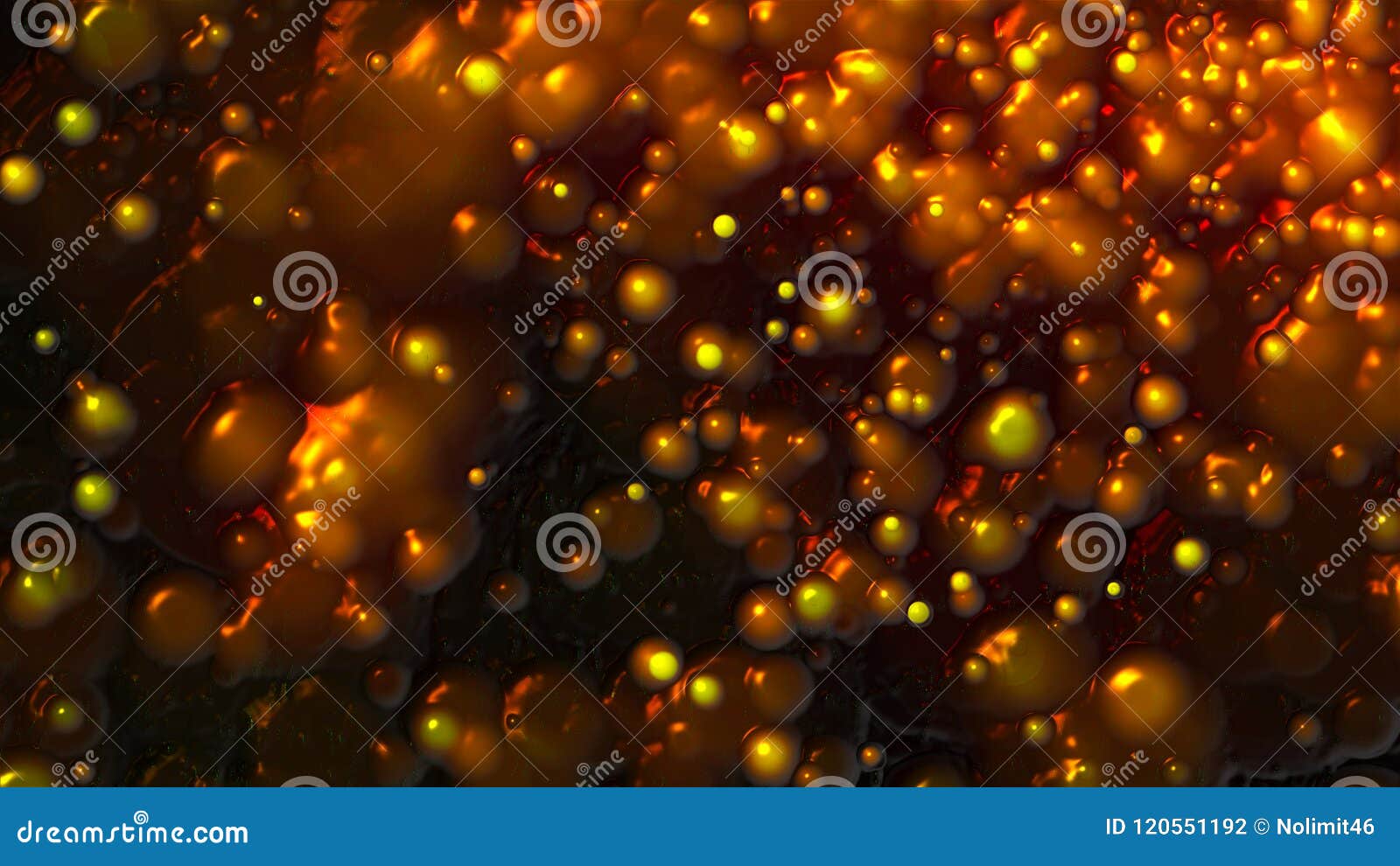 Abstract Gold Liquid Plastic Particles Background, 3d Illustration ...