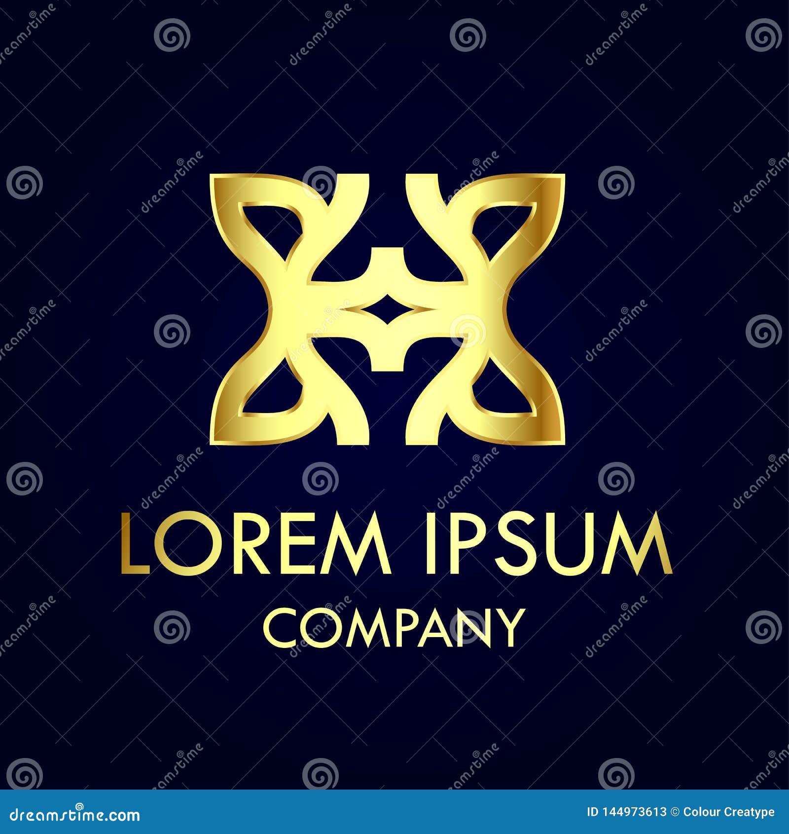 Abstract gold logo stock vector. Illustration of golden - 144973613