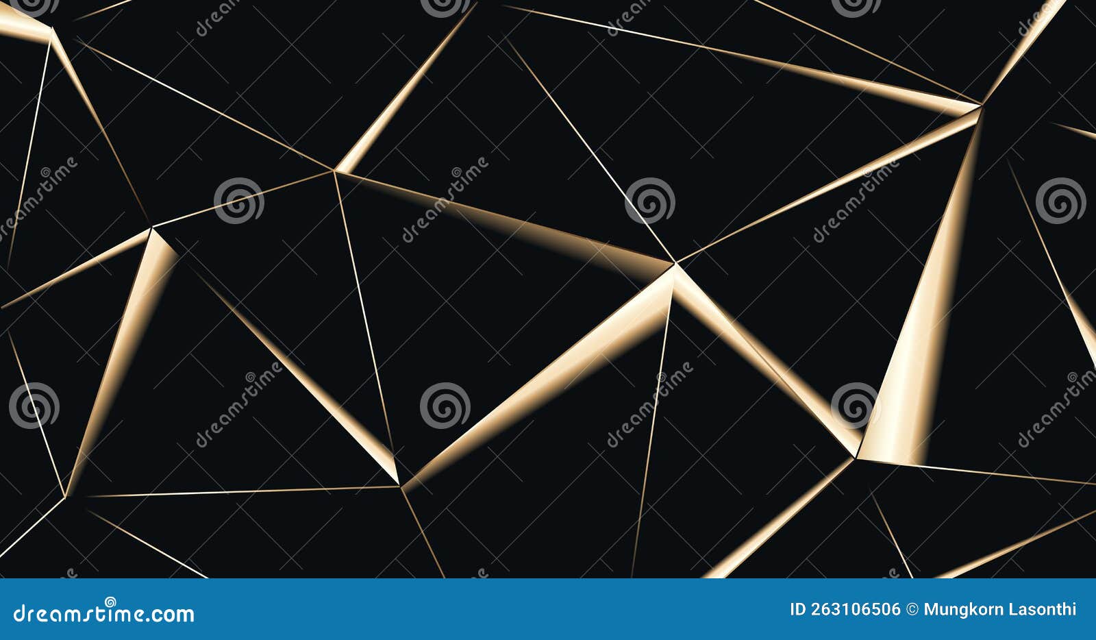 Abstract Gold Luxury Reflects in a Triangles Pattern Background. Vector ...