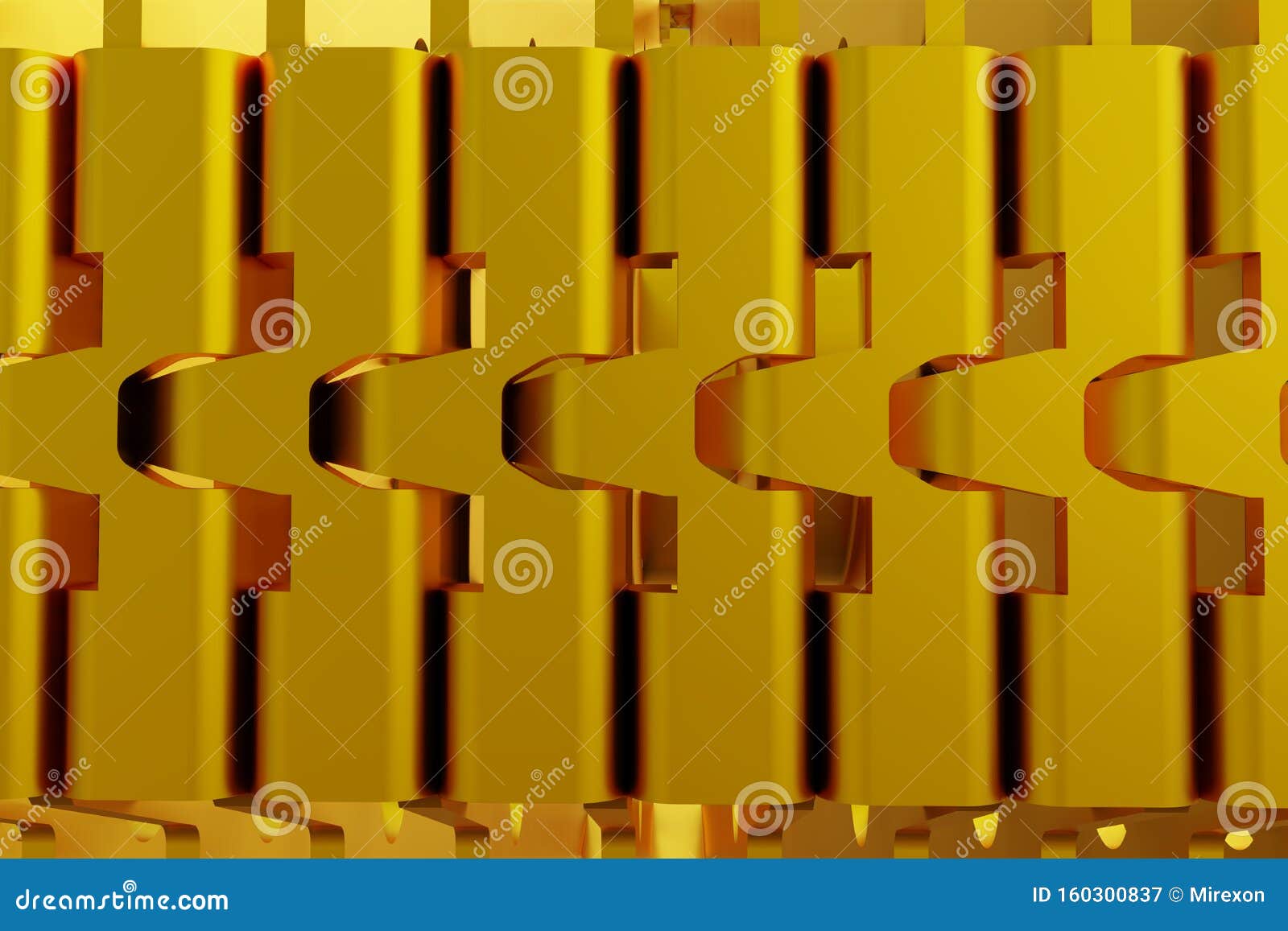 Abstract Gold, Metal Design Modern Futuristic Background. 3d Rendering ...