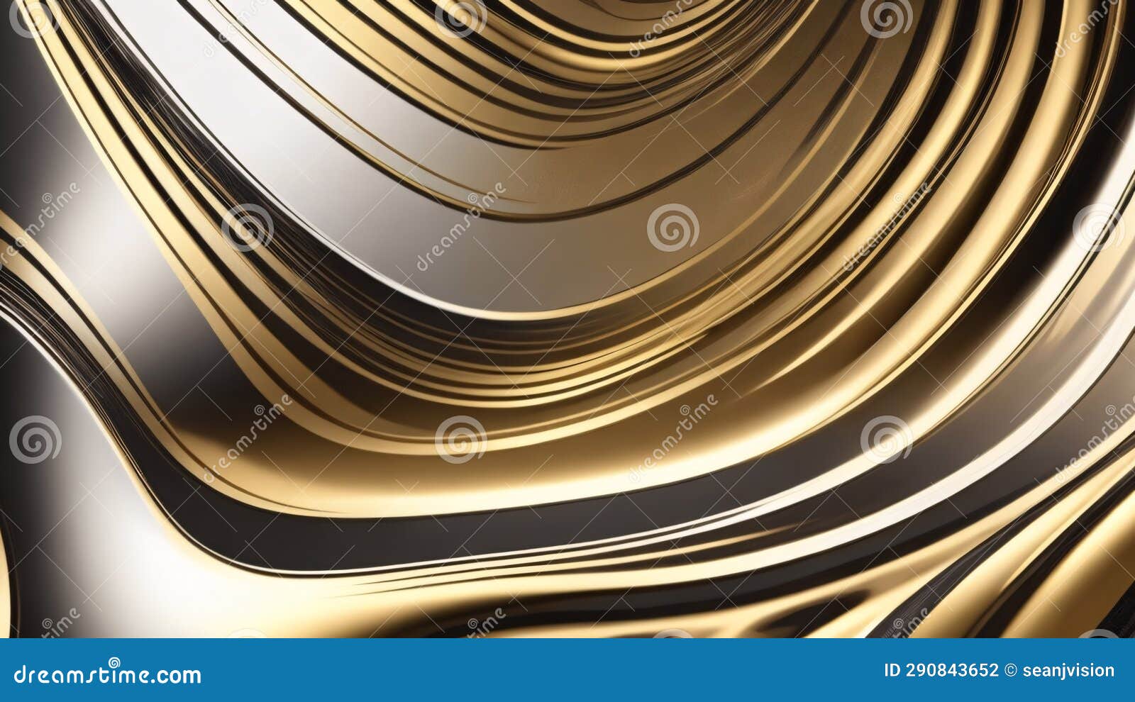Abstract Gold Metallic Ripple Wavy Background. Creative Design ...