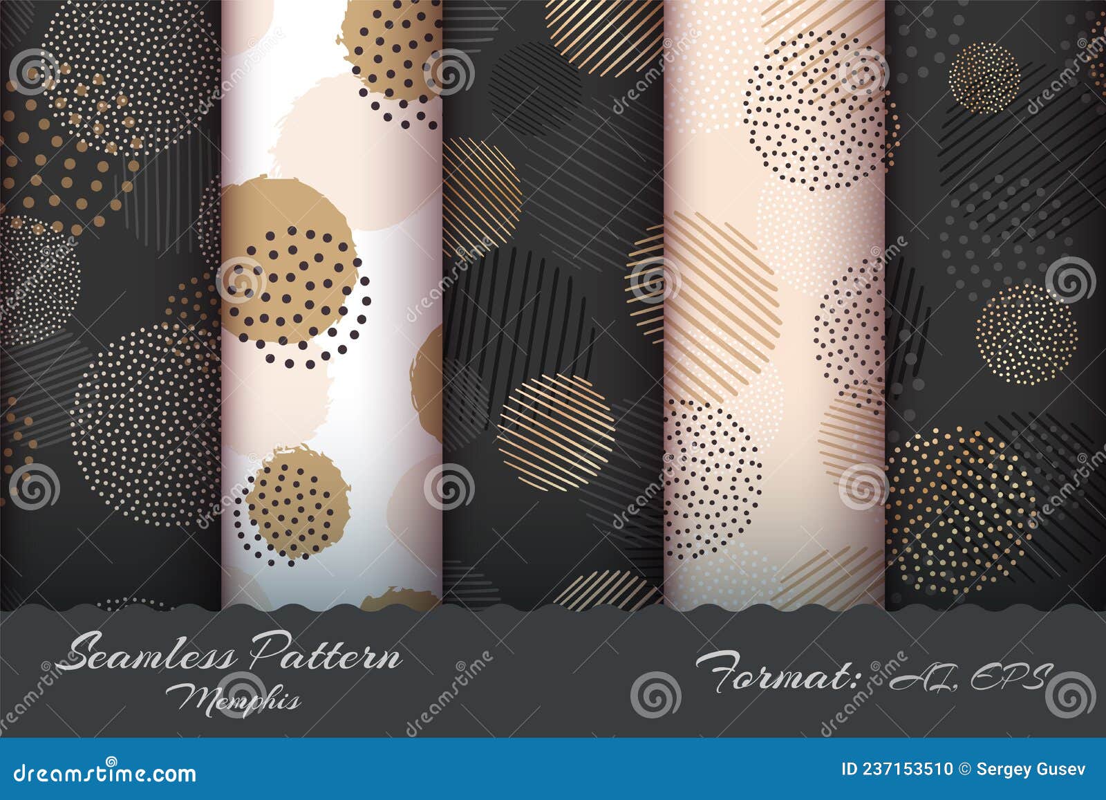 Abstract Gold Paint Seamless Pattern Stock Vector - Illustration of ...