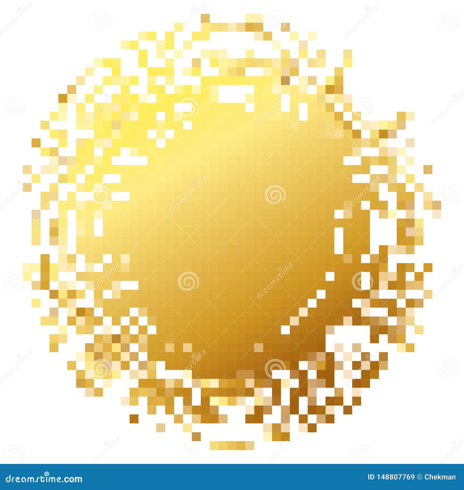 Abstract Gold Pixel Art Background Vector Illustration Stock Illustration Illustration Of