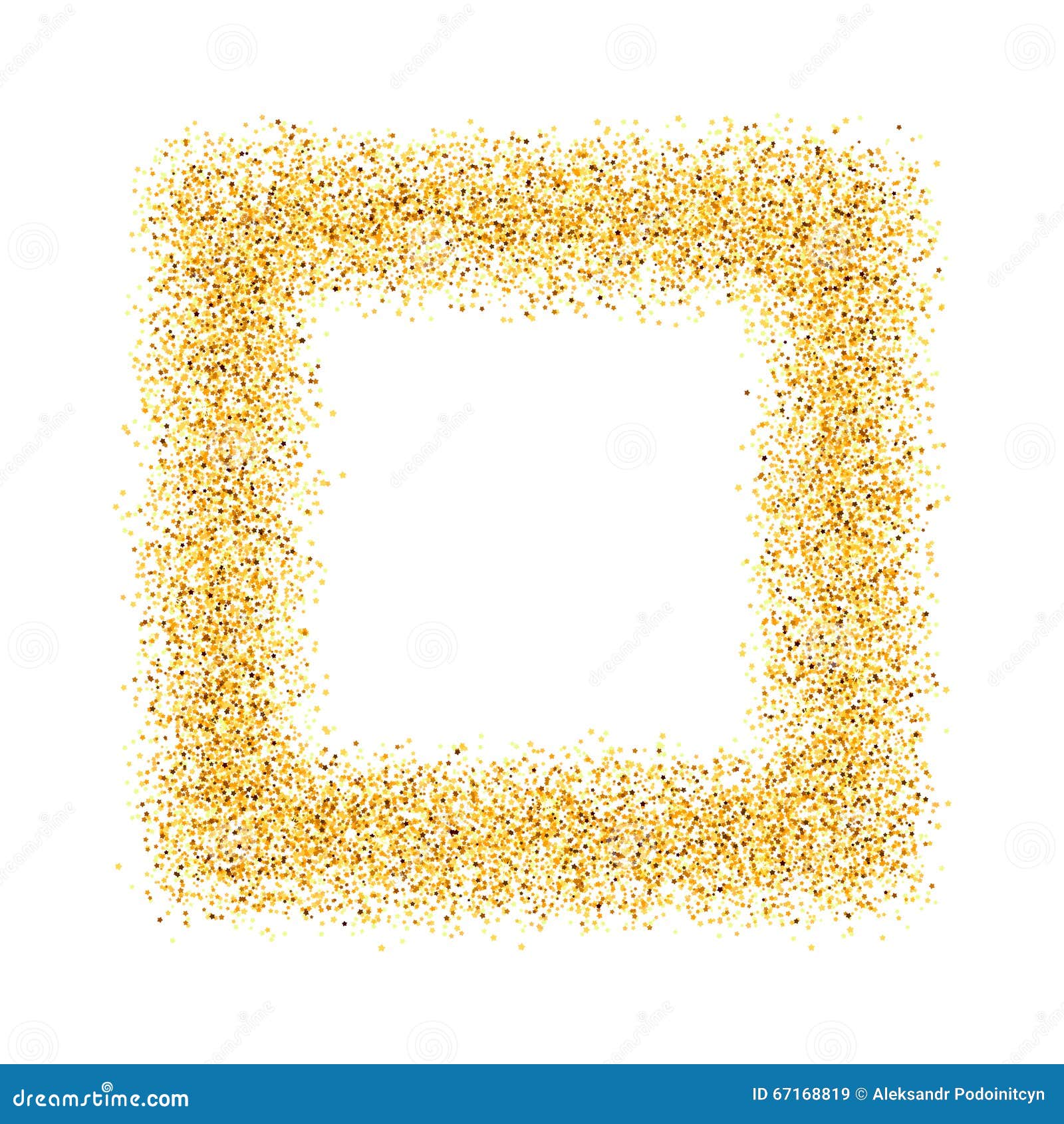 Abstract, Gold, Sand, Dust, Glitter, Frame, Square Stock Vector ...