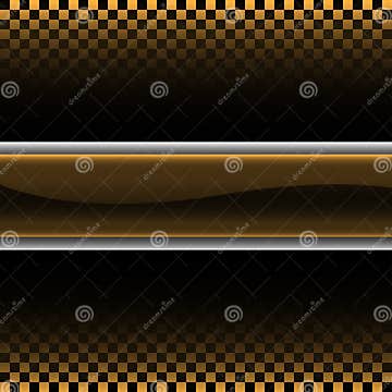 Abstract Gold Silver Label on Checkered Gradient Black Pattern Design ...