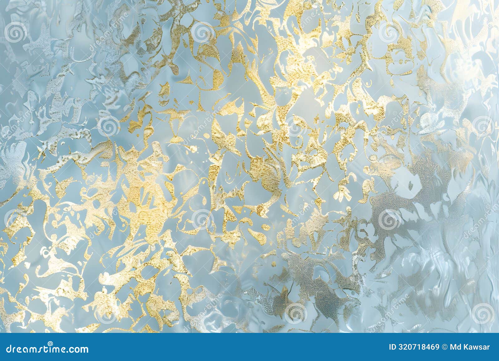 Abstract Gold & Silver Pattern on Blue Stock Illustration ...