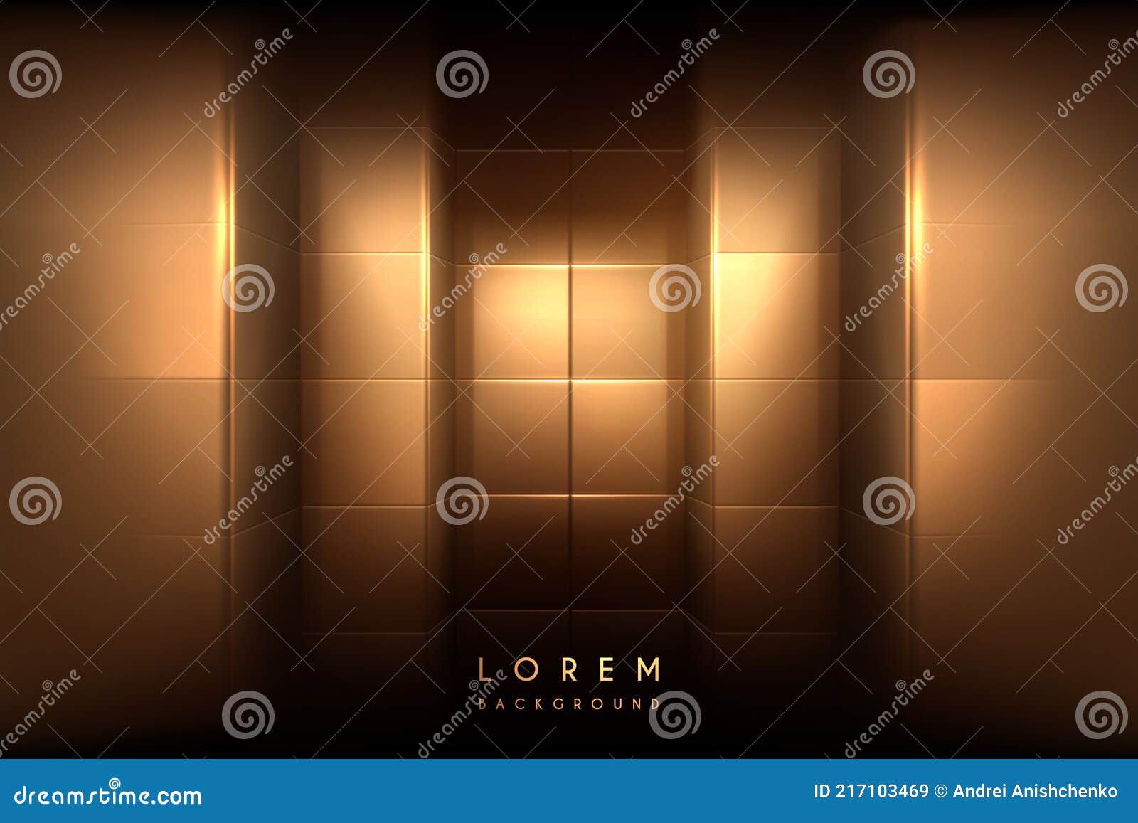 Abstract Gold Square Shapes Background Stock Vector - Illustration of ...