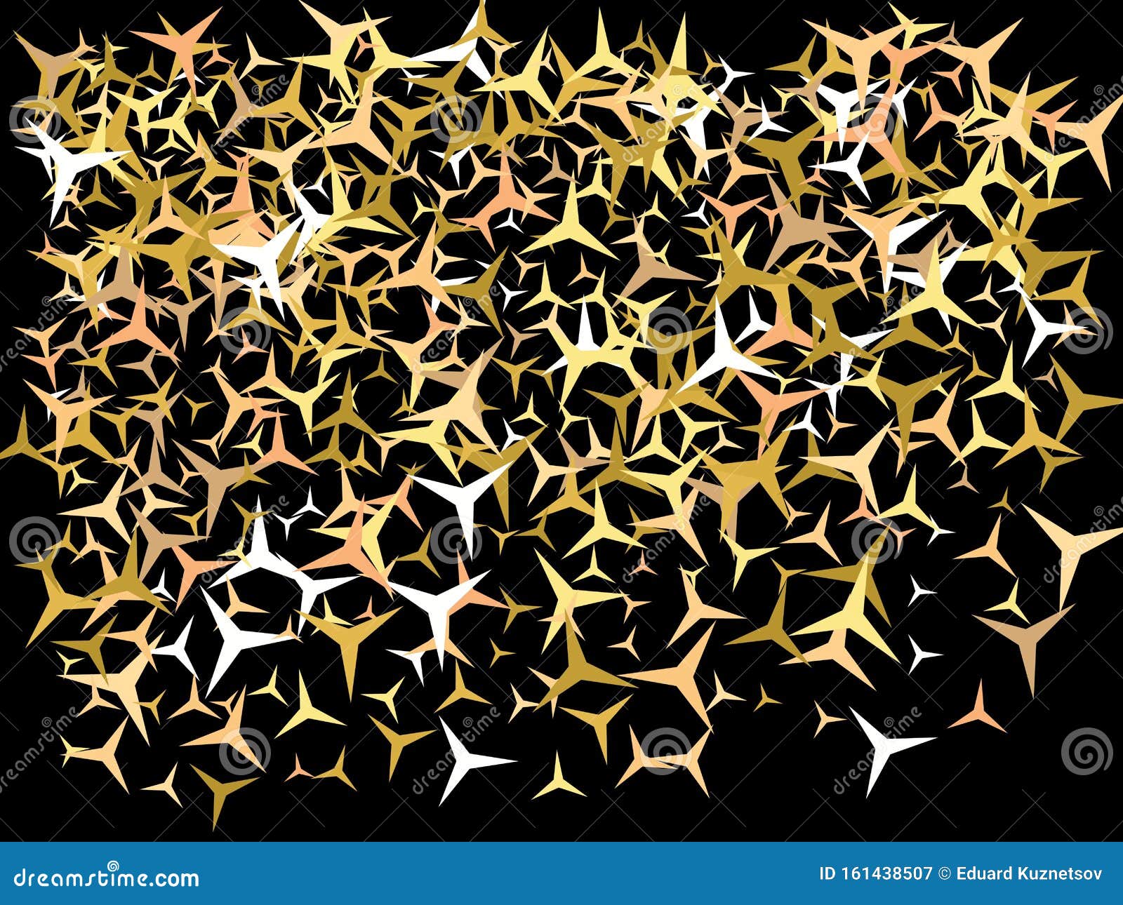 Abstract Gold Stars for Holidays Stock Illustration - Illustration of ...