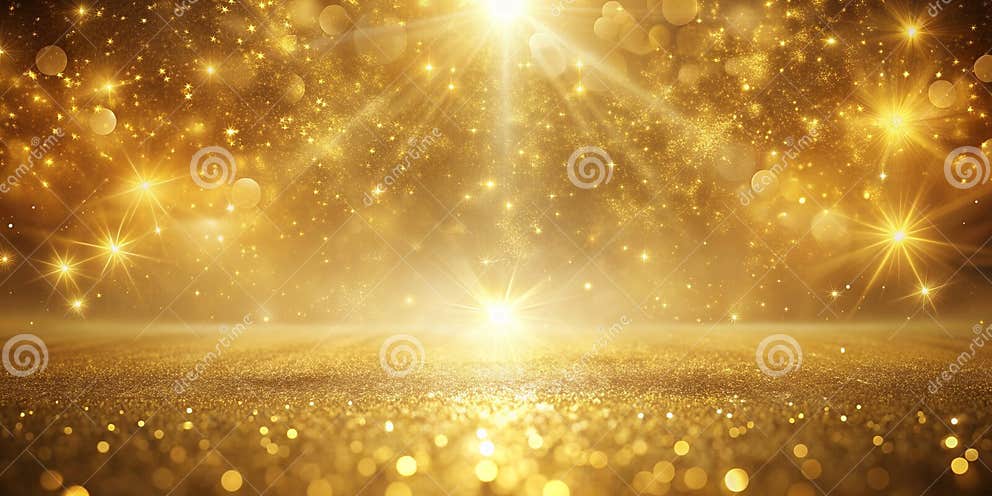 Abstract Gold Studio Background Featuring Ethereal Patterns and a Celestial Glow Creative AI ...