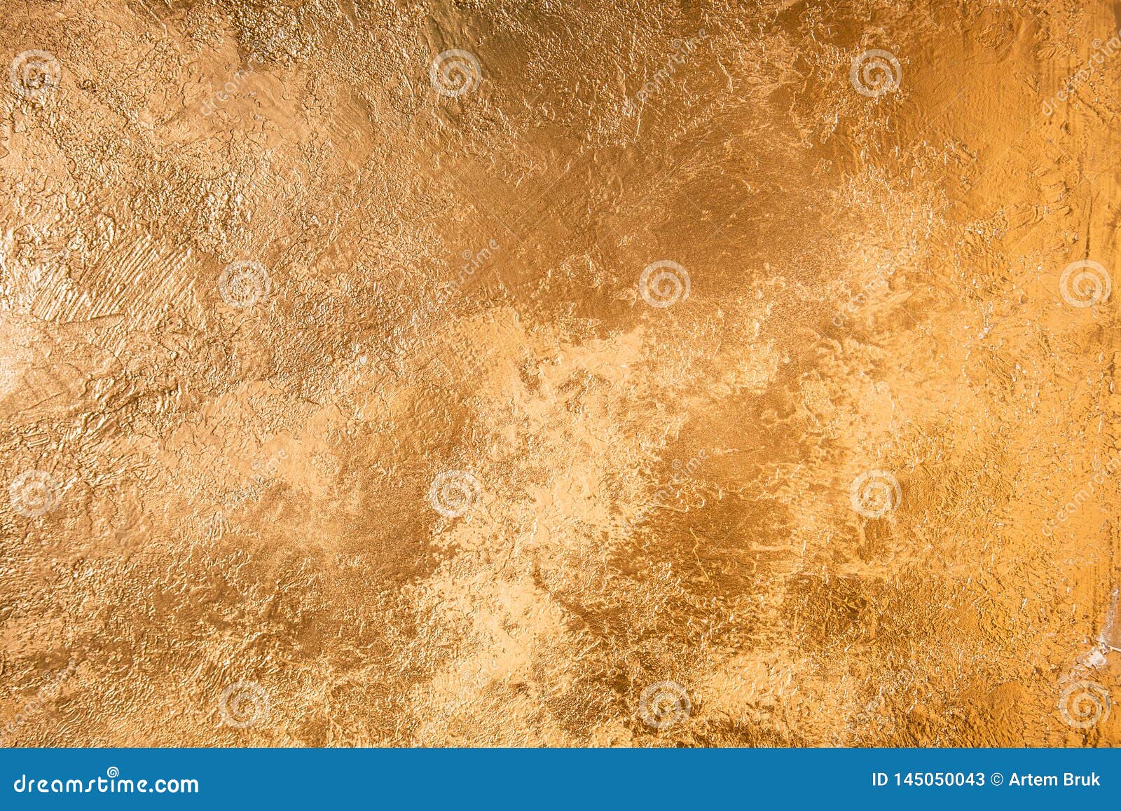 Abstract Gold Texture. Wall Colored with Golden Plaster Stock Image ...
