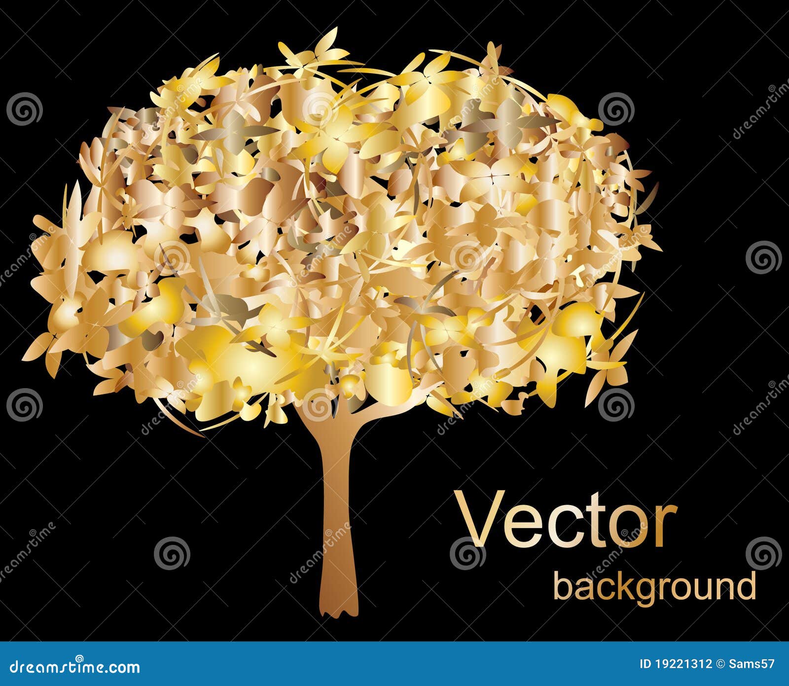 Abstract gold tree stock vector. Illustration of abstraction - 19221312
