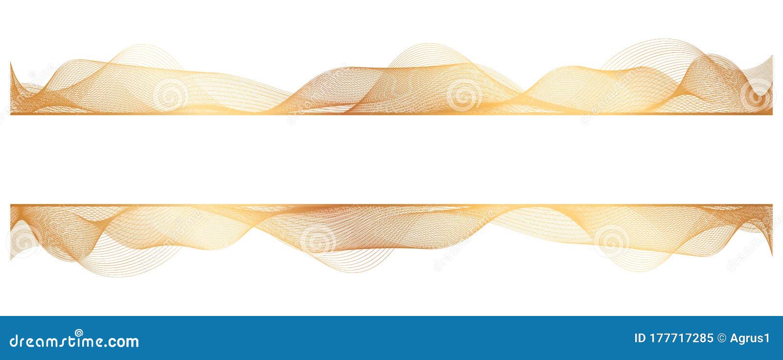 Abstract Gold Wave Lines on White Background Stock Vector ...