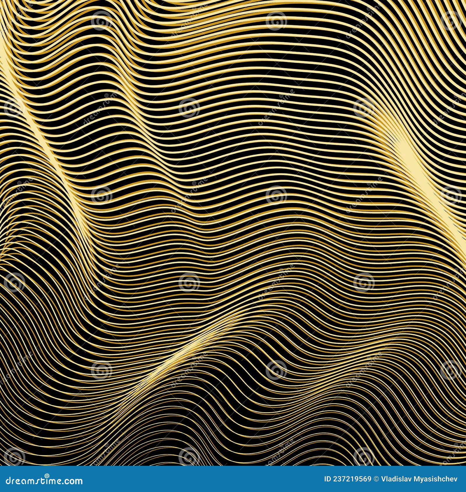 Abstract Gold Wavy Lines Background Stock Image - Image of element ...