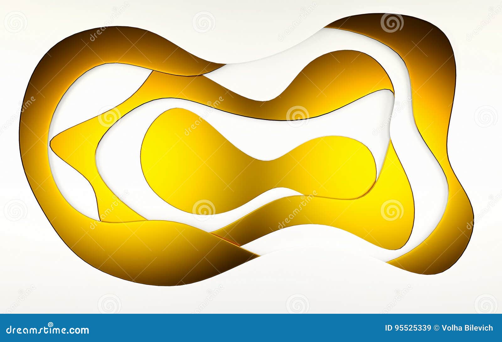 Abstract Gold and White Geometric Background. 3D Render Stock ...
