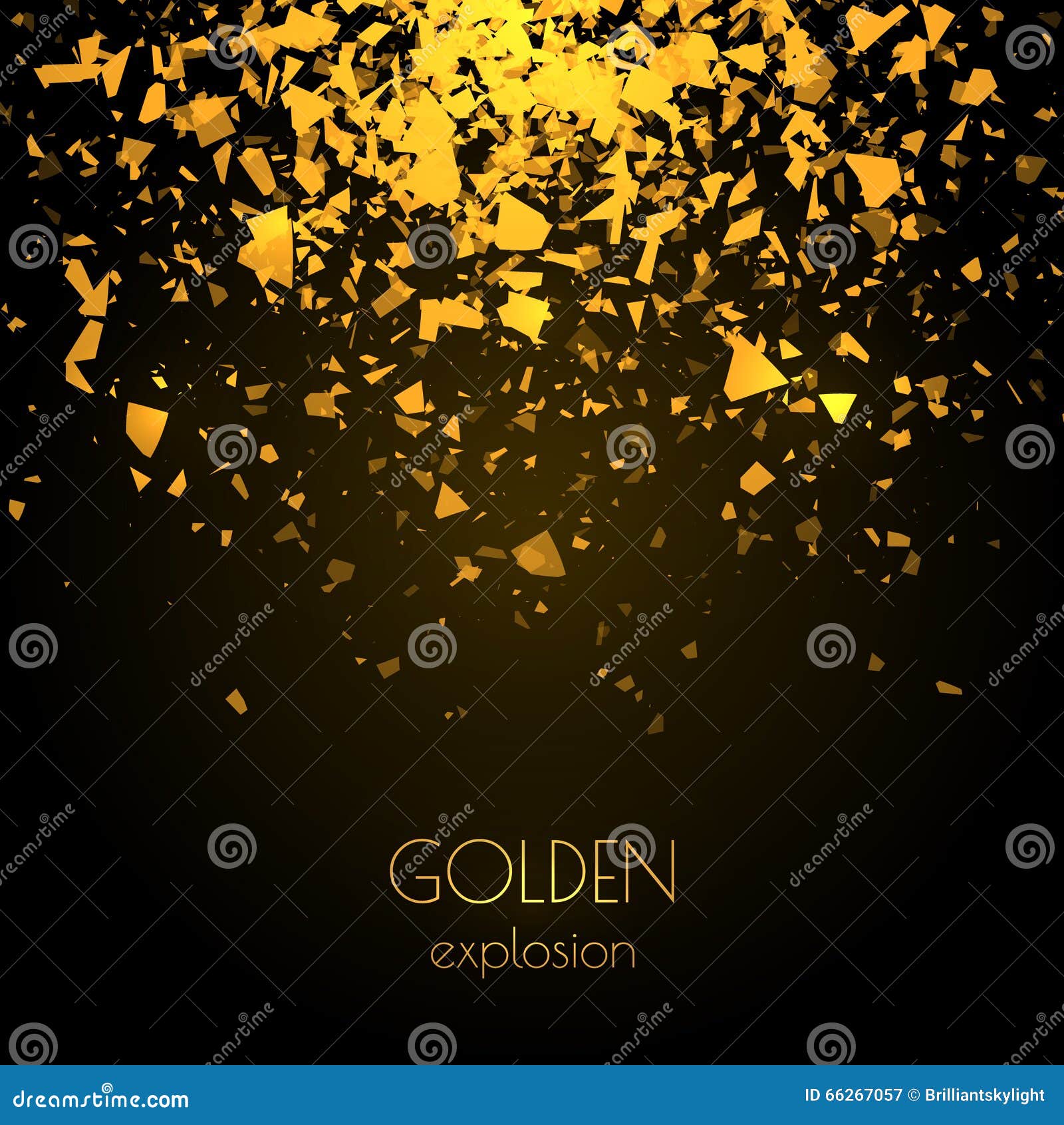 Abstract Golden Background with Explosion Stock Vector - Illustration ...