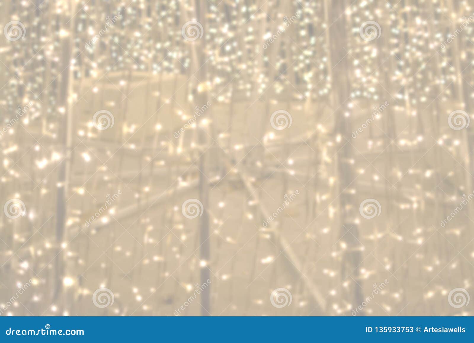 Abstract Golden Background Texture with String Lights Stock Image ...