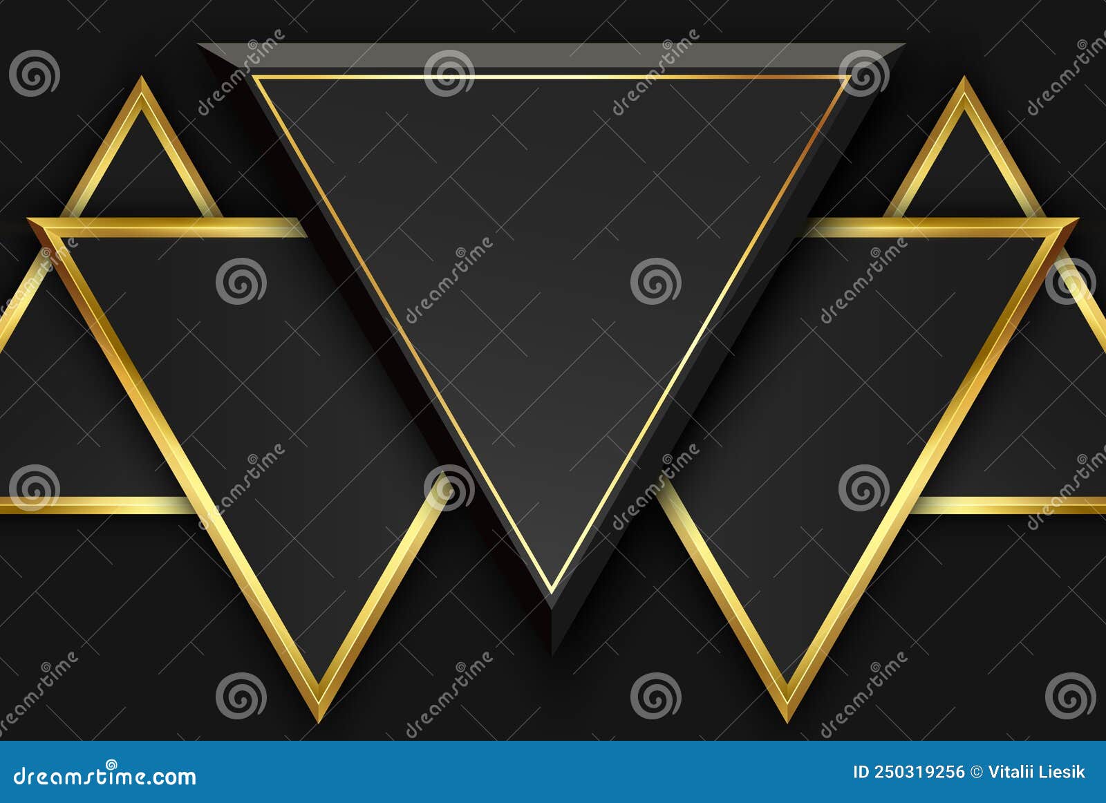 Abstract Golden and Black Luxury Background Triangle with Gold Glitter ...