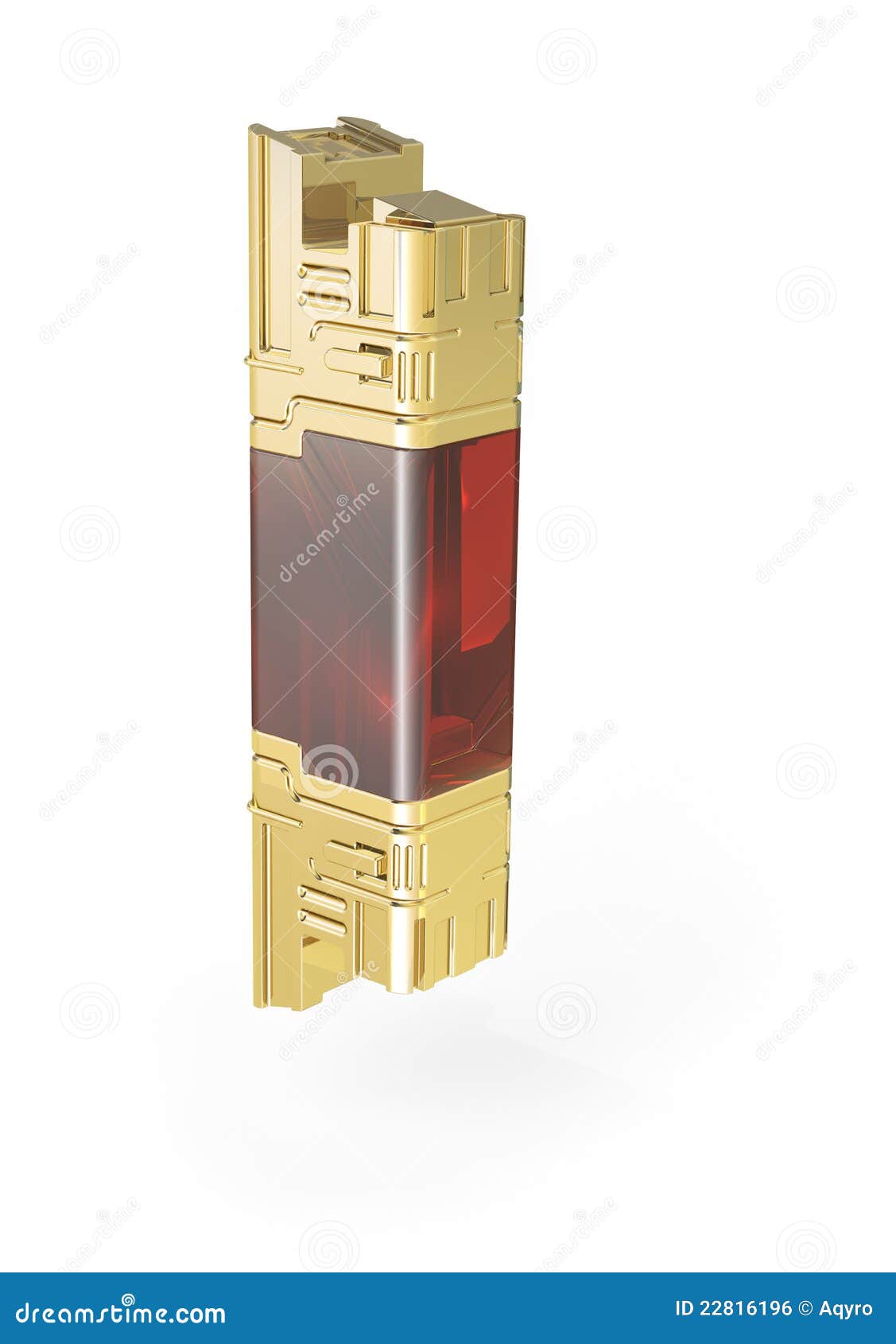 Abstract Golden Element 3d Model Stock Illustration - Illustration of ...