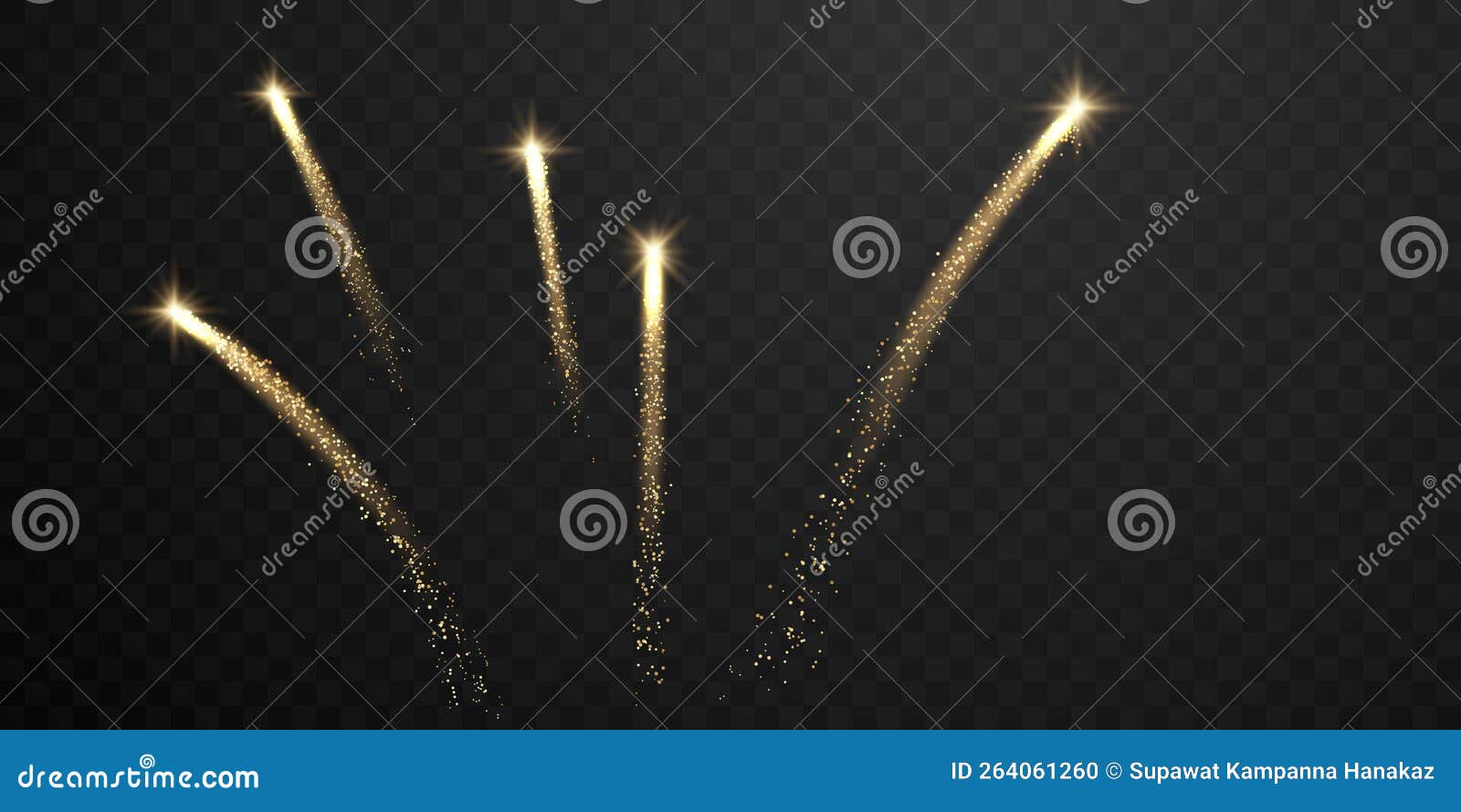 Abstract Golden Fireworks Design Background Stock Vector - Illustration ...