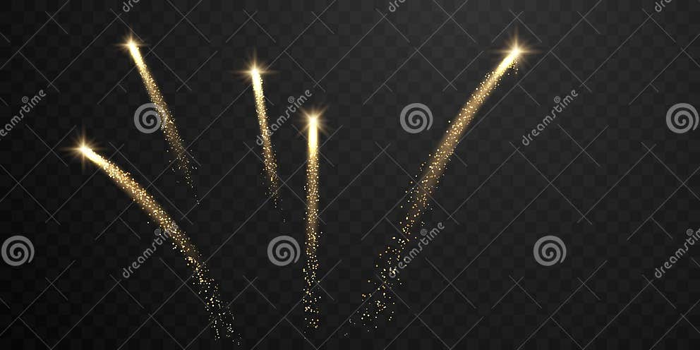 Abstract Golden Fireworks Design Background Stock Illustration ...