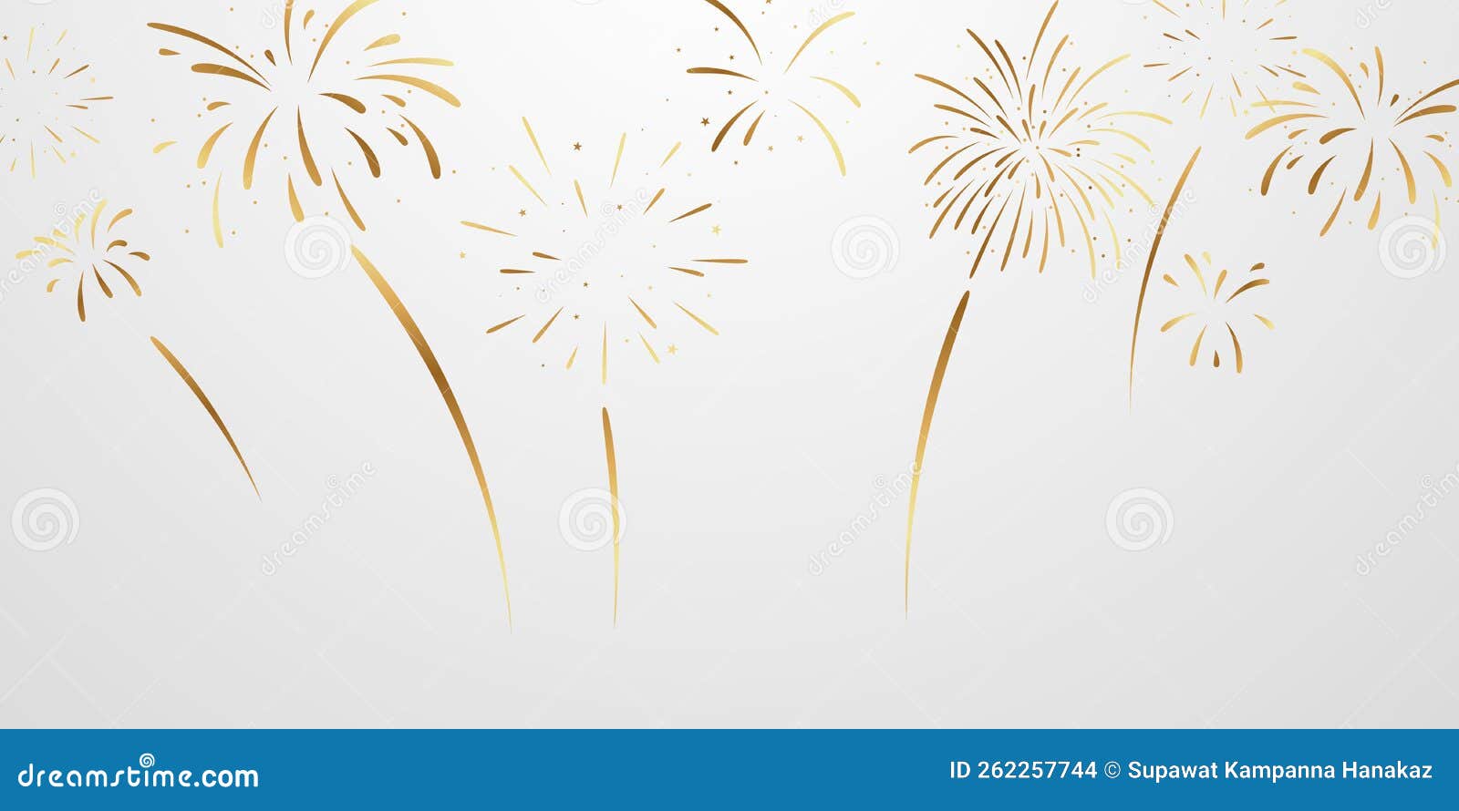 Abstract Golden Fireworks Design Background Stock Illustration ...